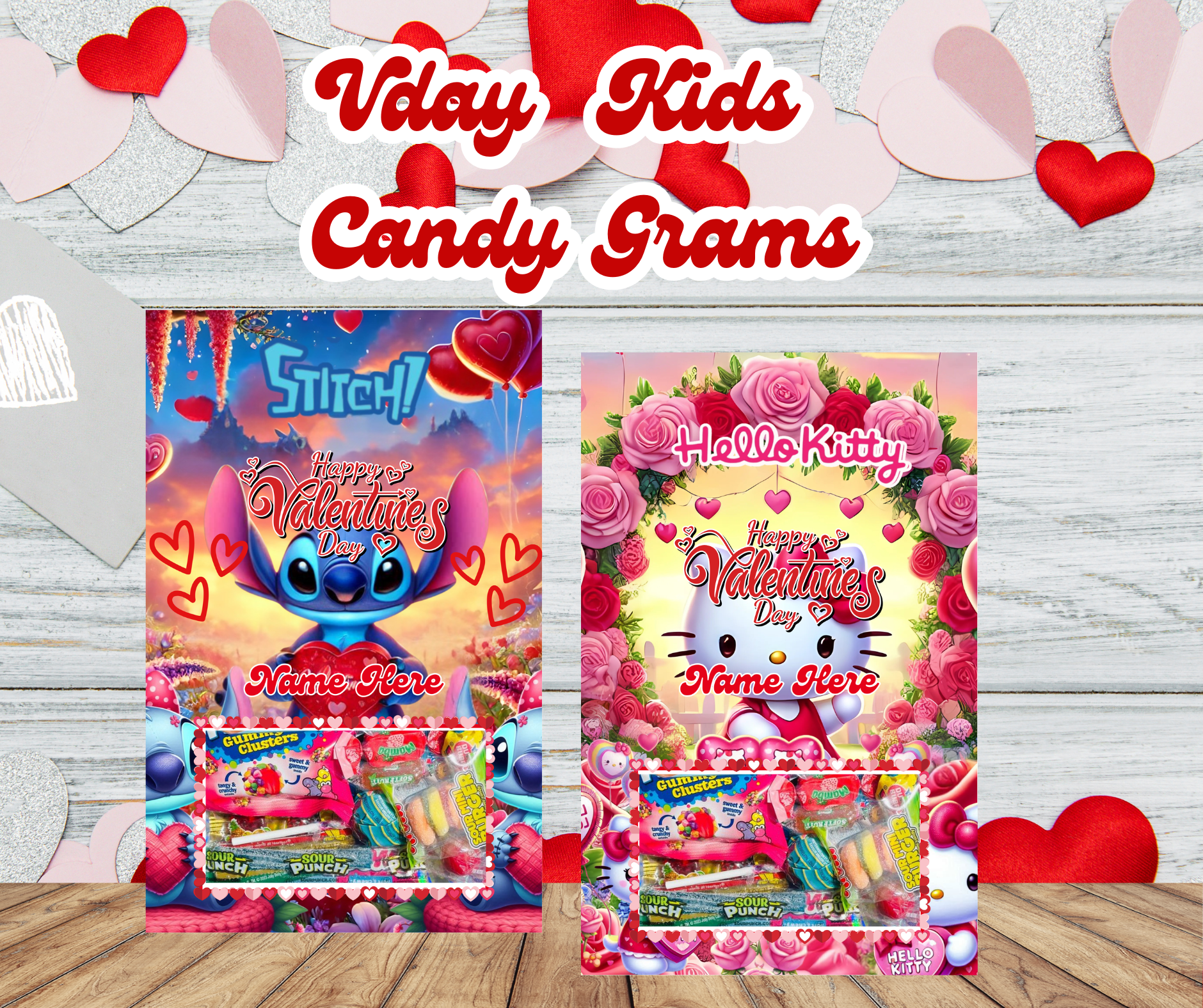 VDAY KIDS CHARACTERS CANDY GRAMS - Payhip