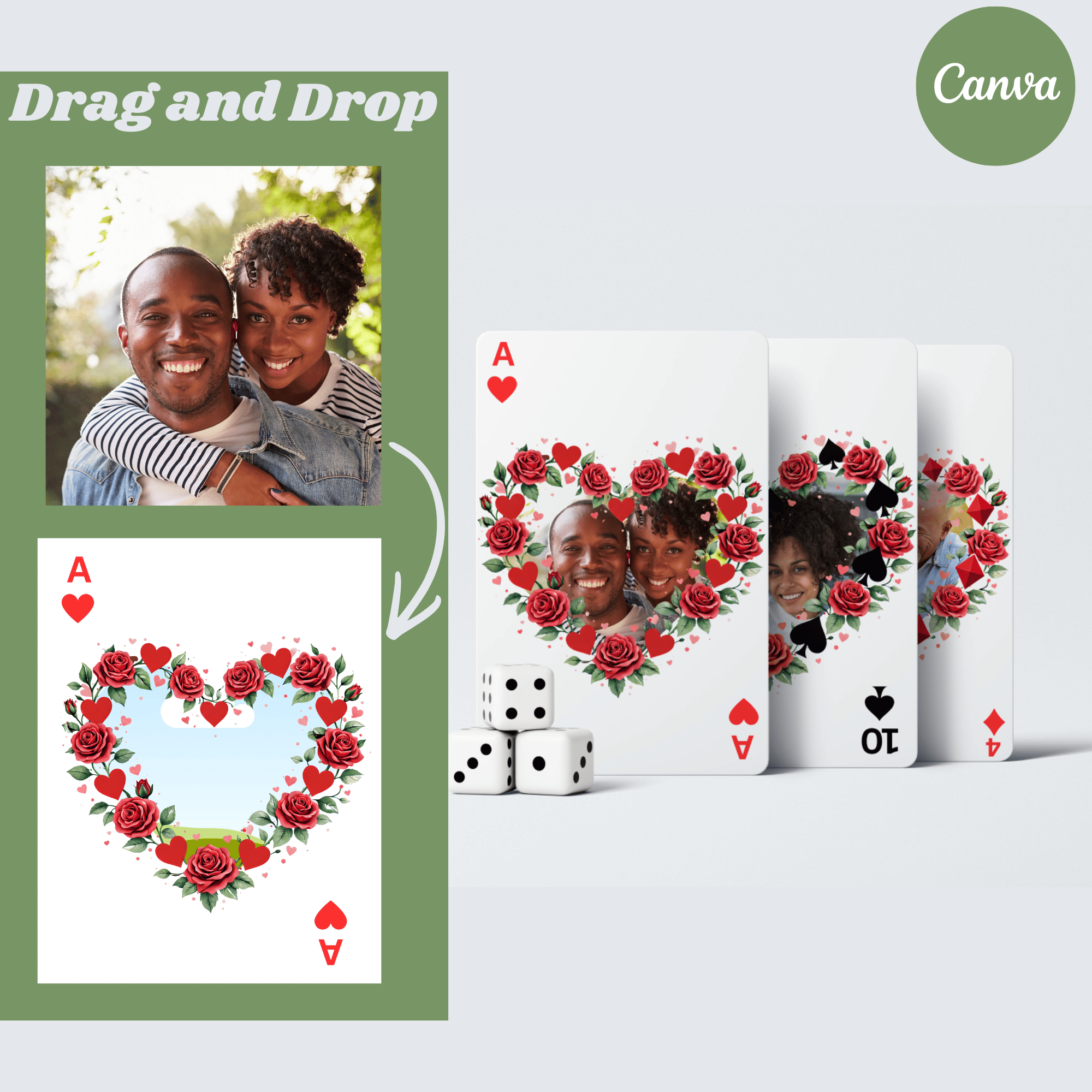 Valentines Day Playing Cards Template