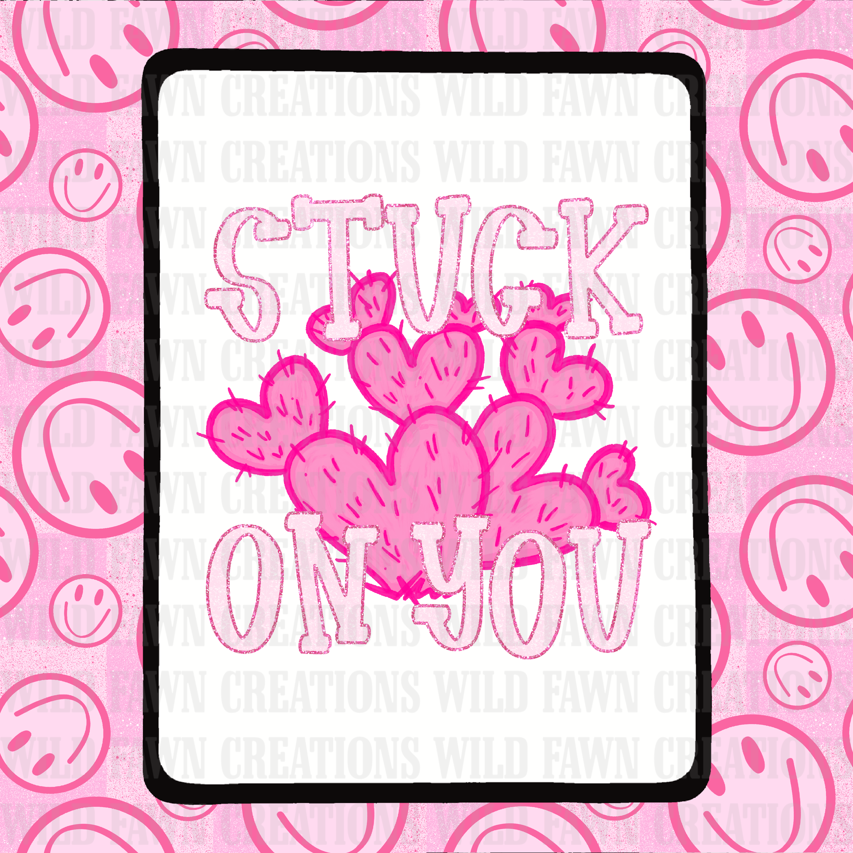 Stuck on You Cactus PNG | Valentines Day Sublimation & DTF Digital ...
