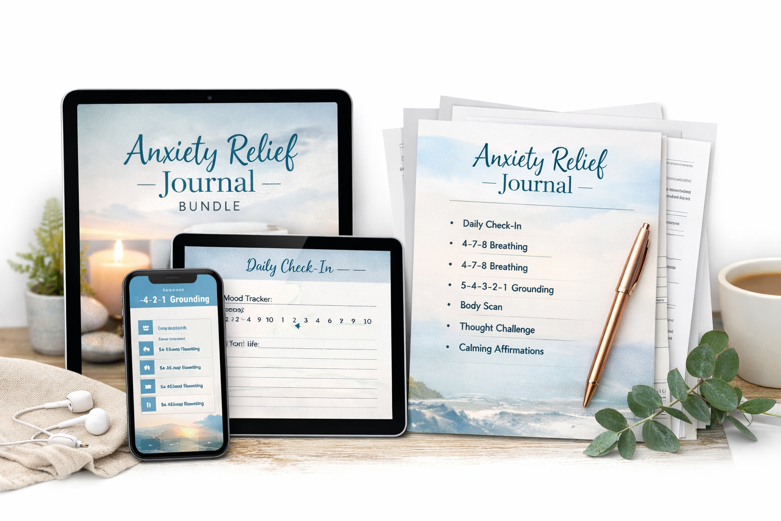 A Gentle Anxiety Relief Journal - (Printable Digital) - Payhip