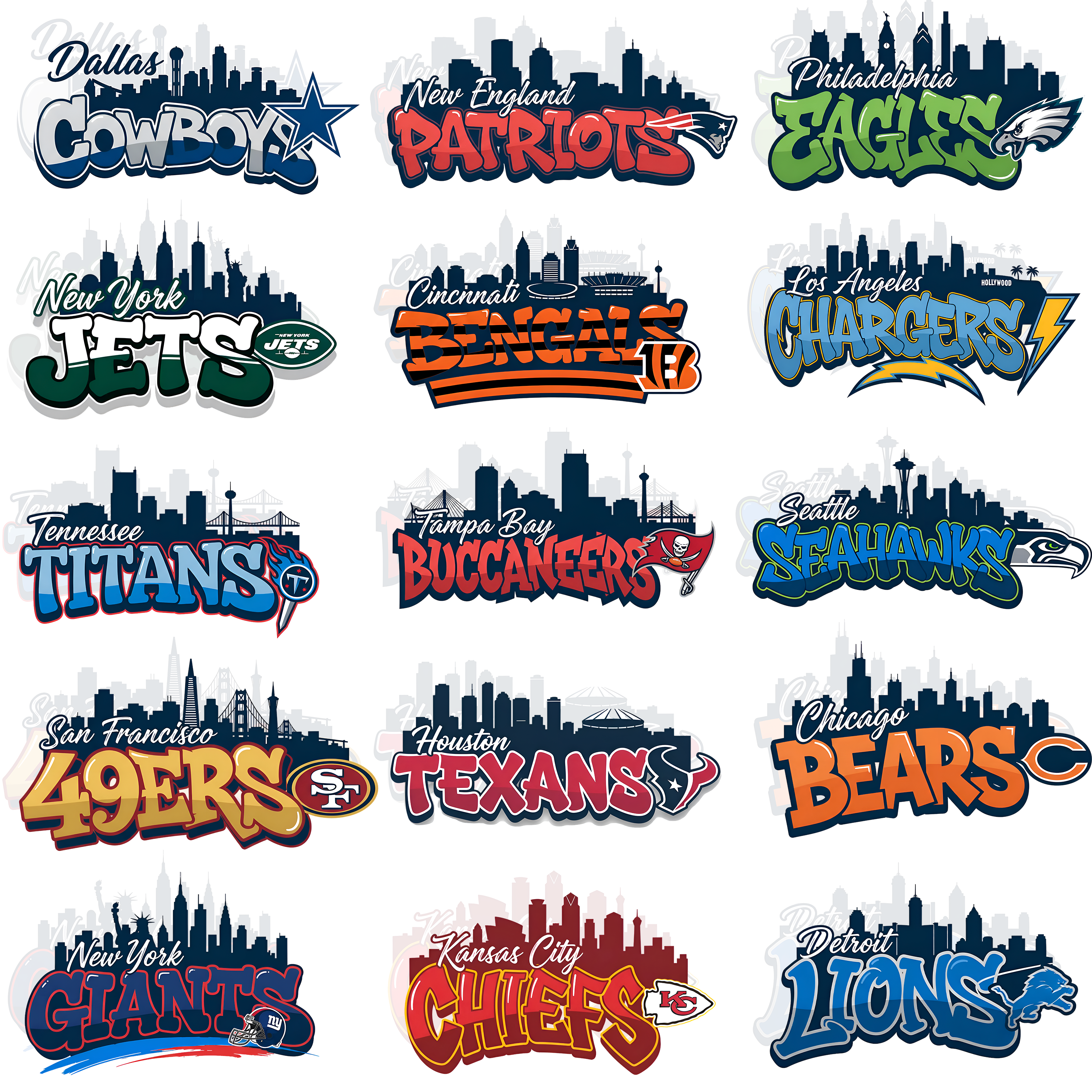 Graffiti NFL city Designs - Payhip