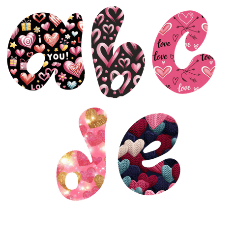 💖 Valentine Bubble Alpha Set – 5 Unique Designs 💖 - Payhip