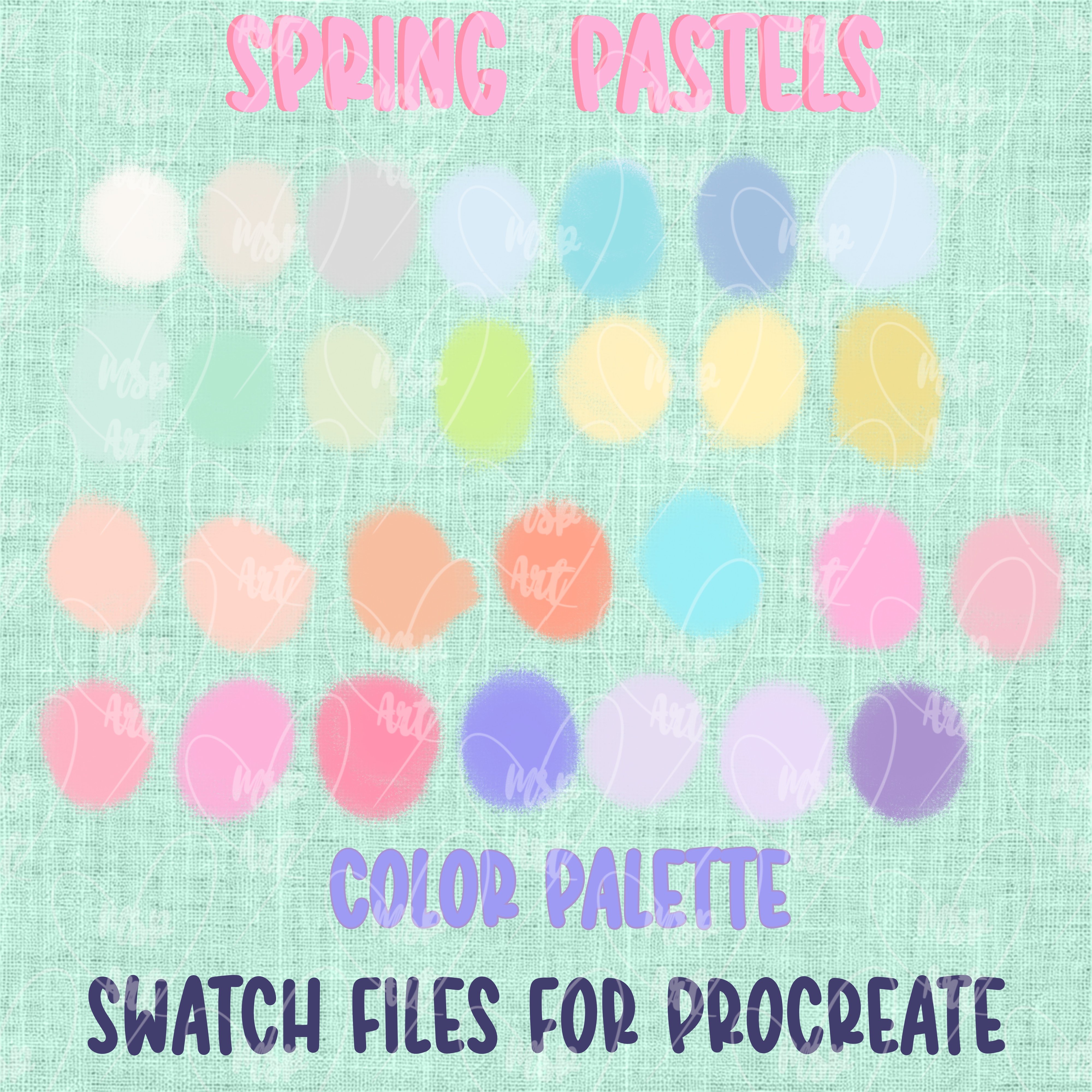 Spring Pastel Procreate Swatches - Payhip