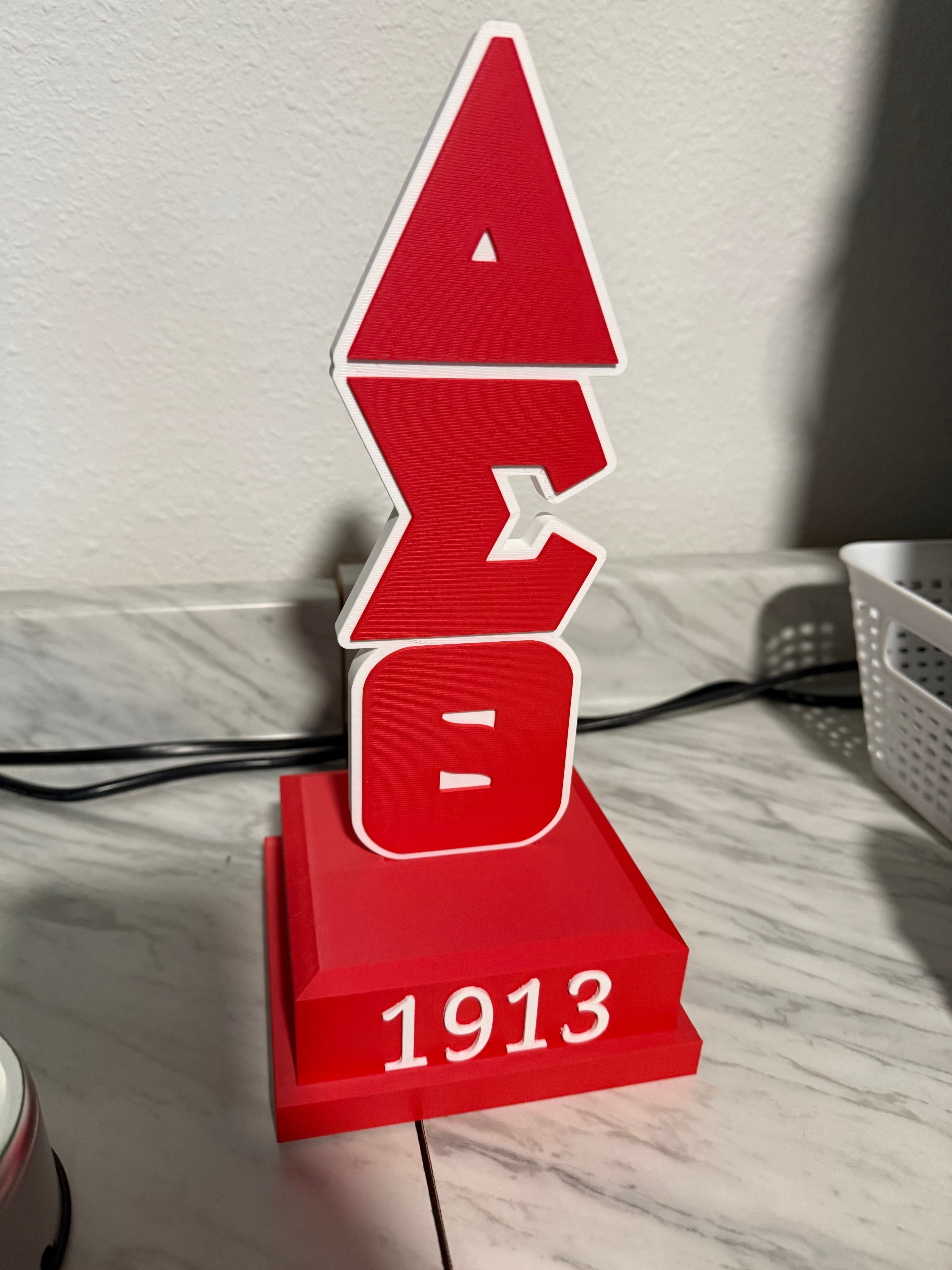 Delta Sigma Theta Symbol Stand – 3MF 3D Print File | 1913 Display Stand ...