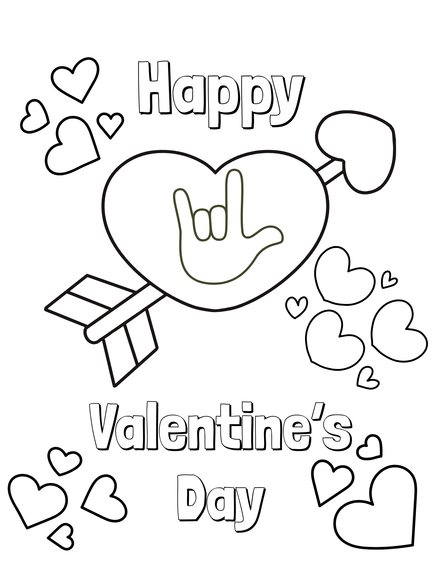 ASL Alphabet Poster – Sign Language Alphabet Printable (Valentine’s Day ...