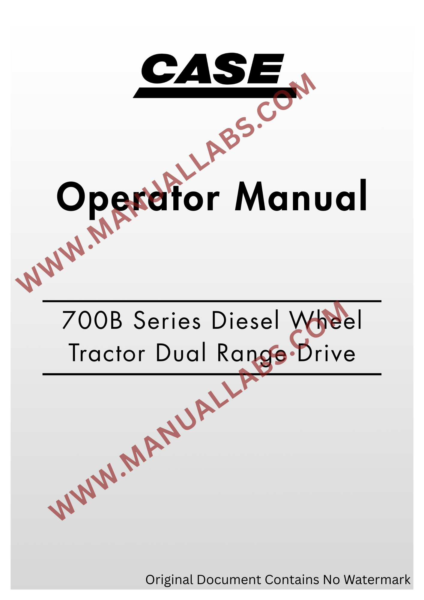 Case IH 700B Series Diesel Wheel Tractor Dual Range Drive 9-402 ...