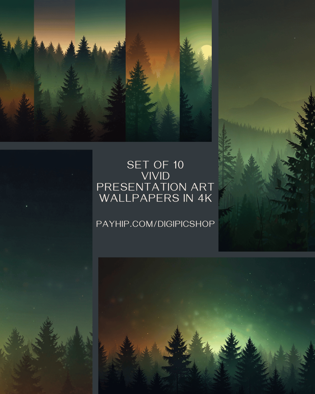 Set of 10 Vivid Presentation Art wallpapers in 4k - Payhip