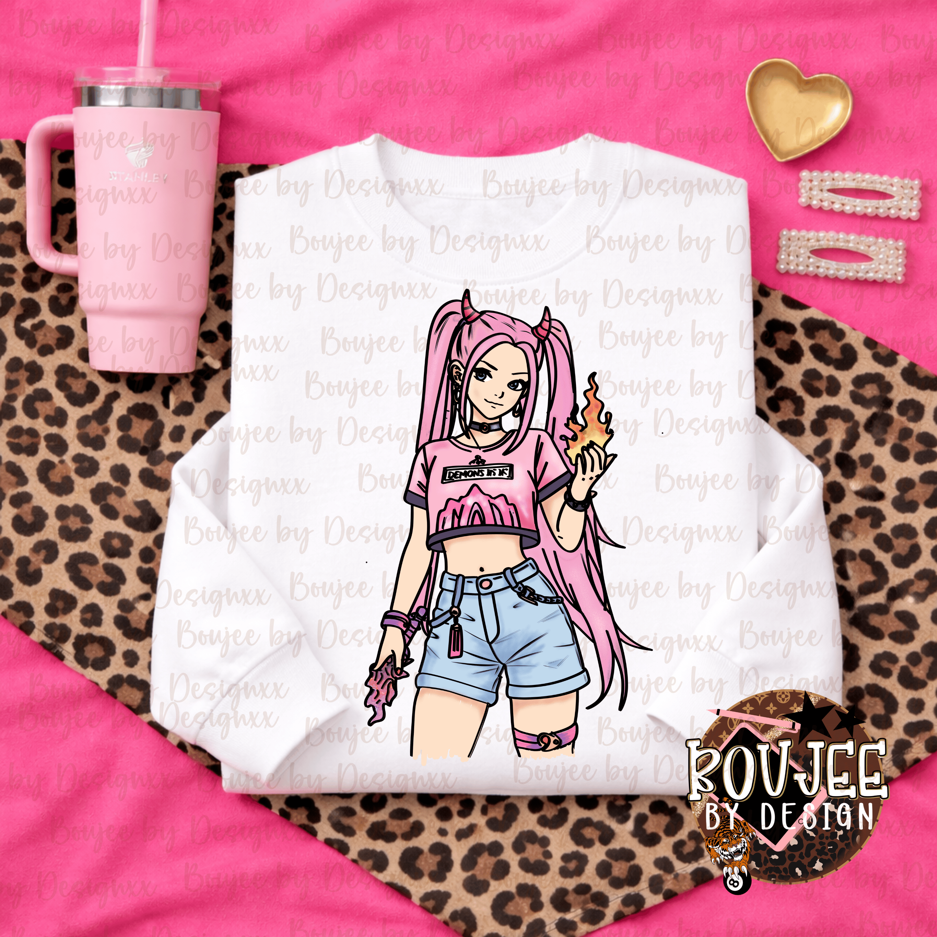 Fierce Devil Girl PNG Set – Updated Hair Colors | Hand Drawn Boujee ...
