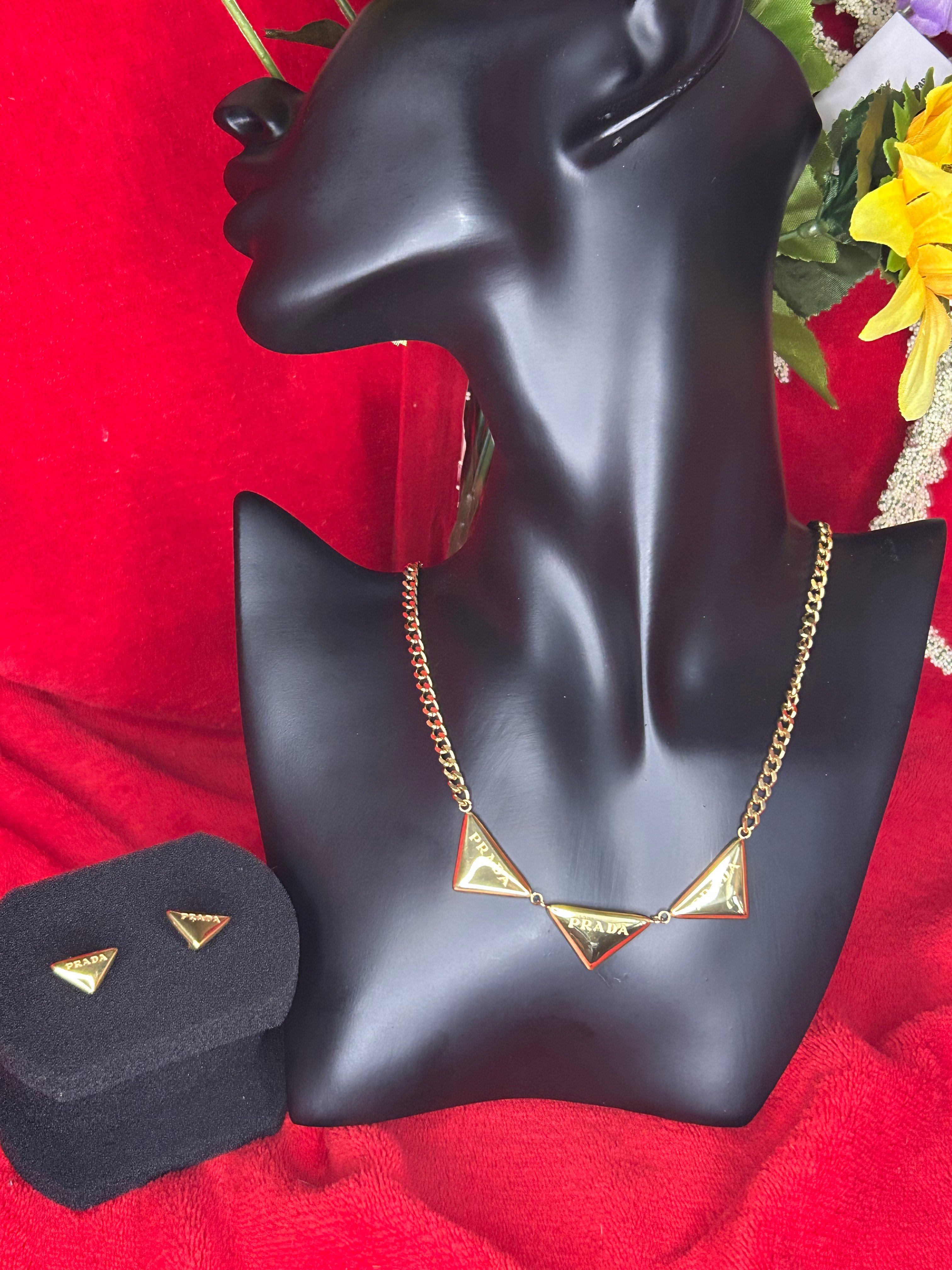 Stainless Steel Inspired by Prada, Triangle Tag Set - Payhip