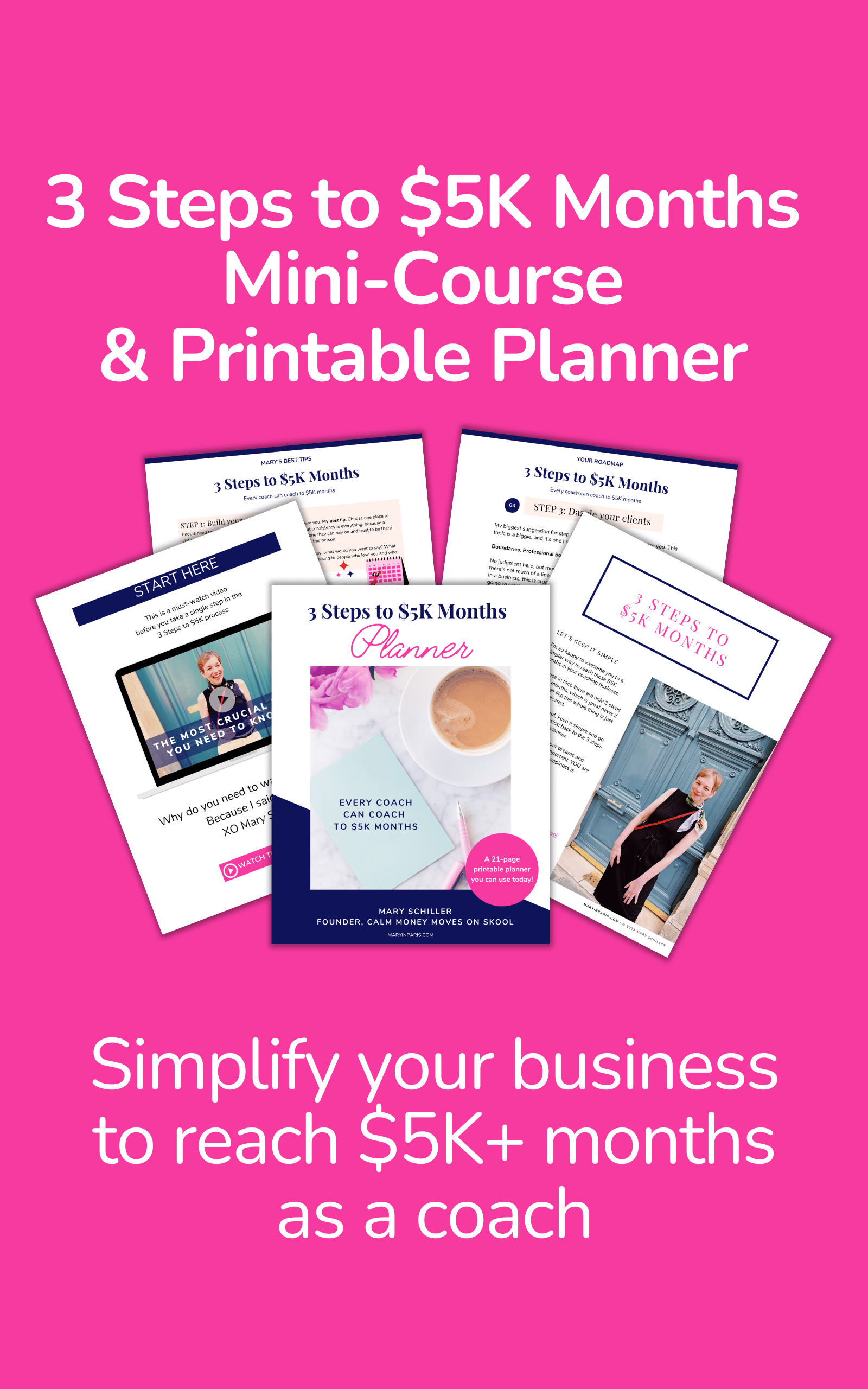 3 Steps to $5K Months: Printable Planner Mini-Course - Payhip