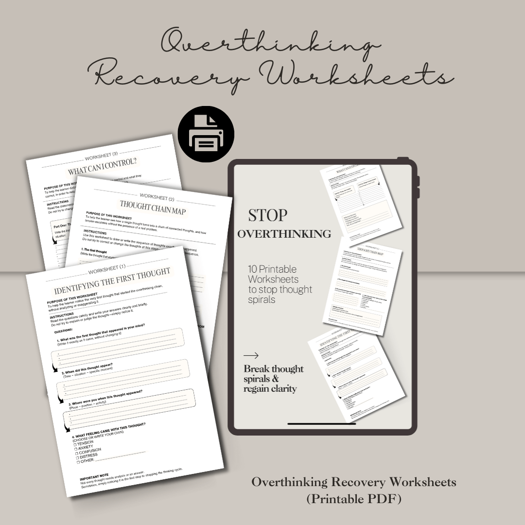 10 Printable Worksheets to Stop Thought Spirals - Payhip