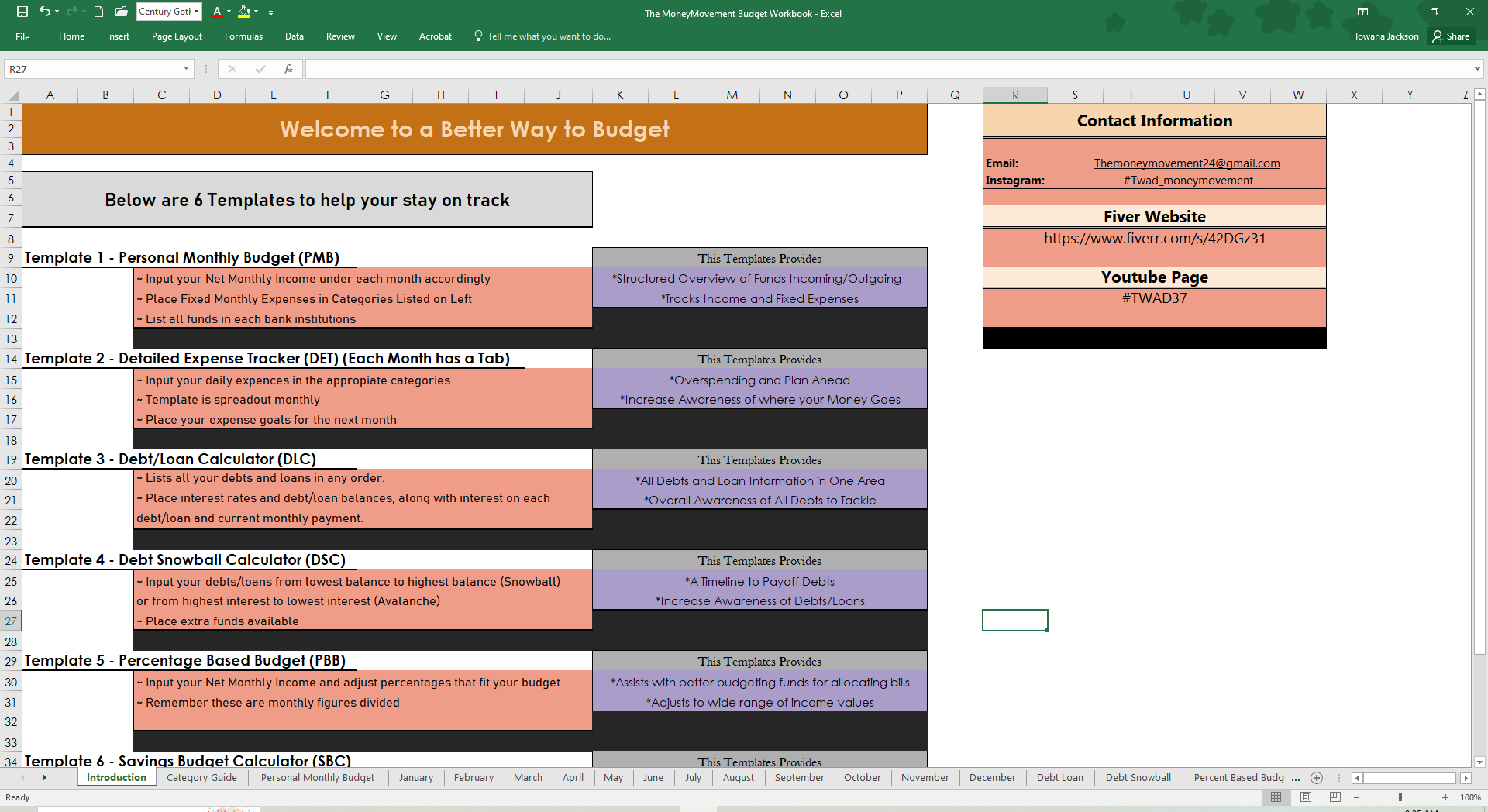Money Movement Budget Workbook (Full Version) - Payhip