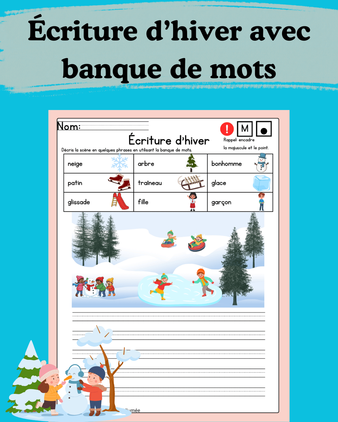 Écriture d'hiver avec banque de mots - Payhip