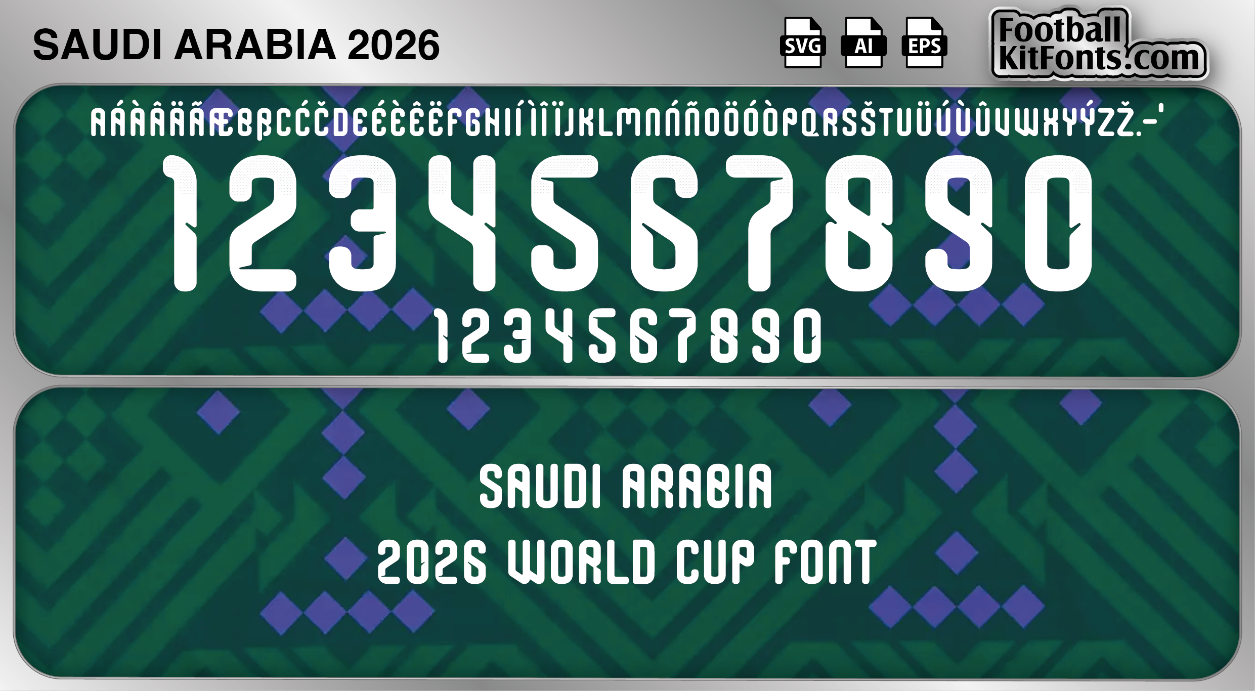 Saudi Arabia 2026 World Cup Font
