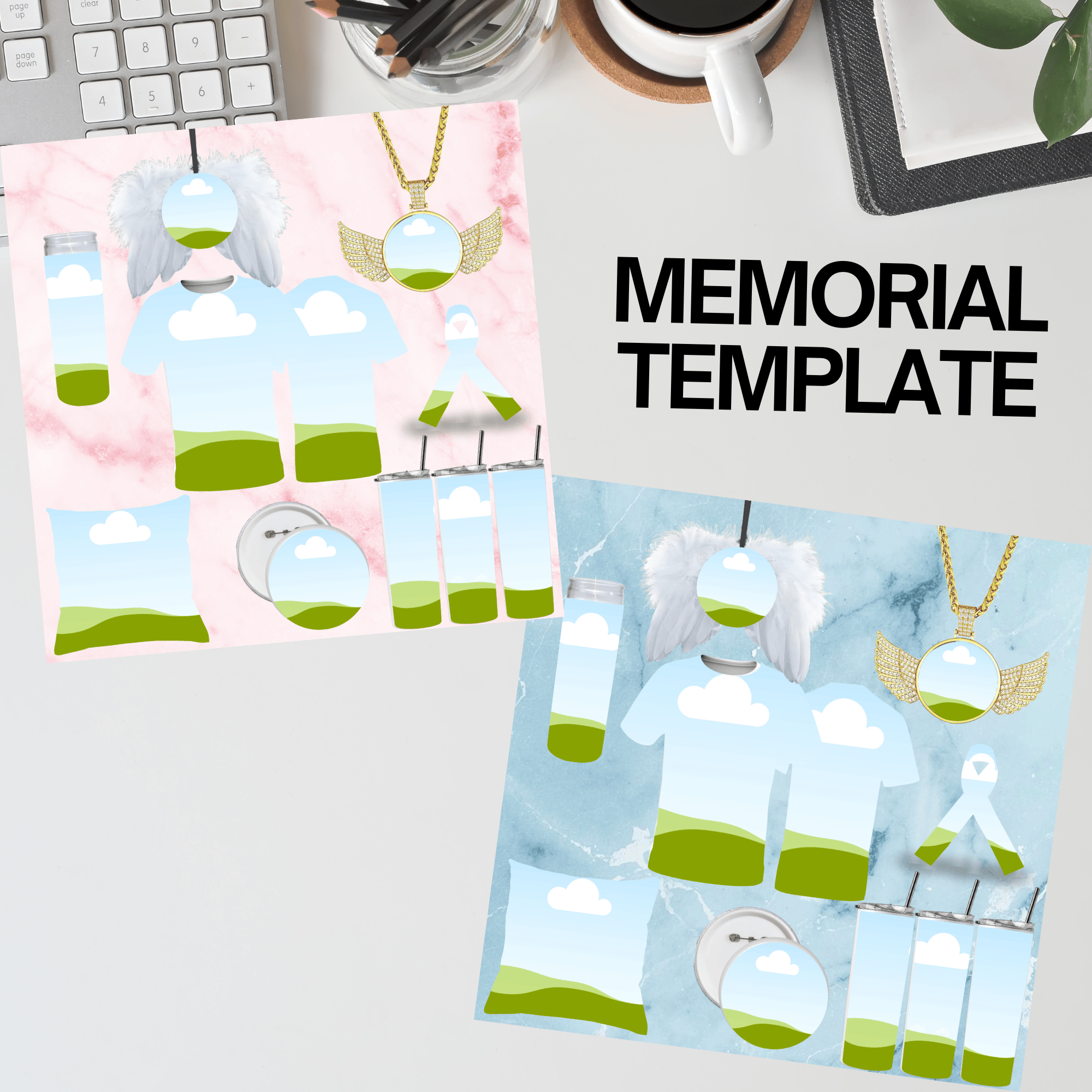 MEMORIAL BUNDLE AND MOCKUP DRAG AND DROP TEMPLATE - Payhip