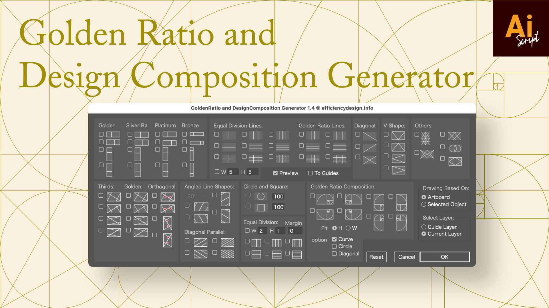 Golden Ratio & Design Composition Generator [Adobe Illustrator Script ...