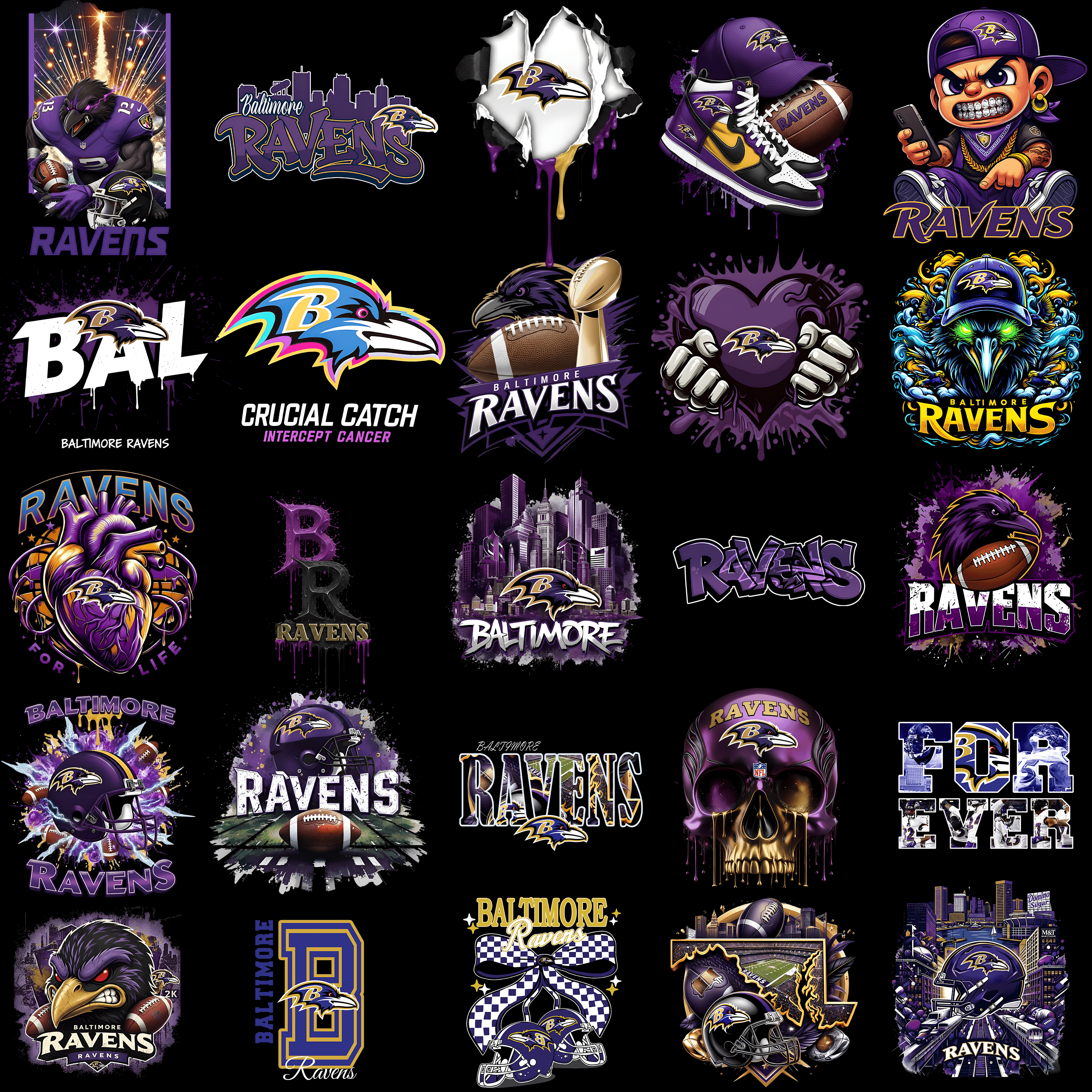 25 set Baltimore Ravens NFL designs - Payhip