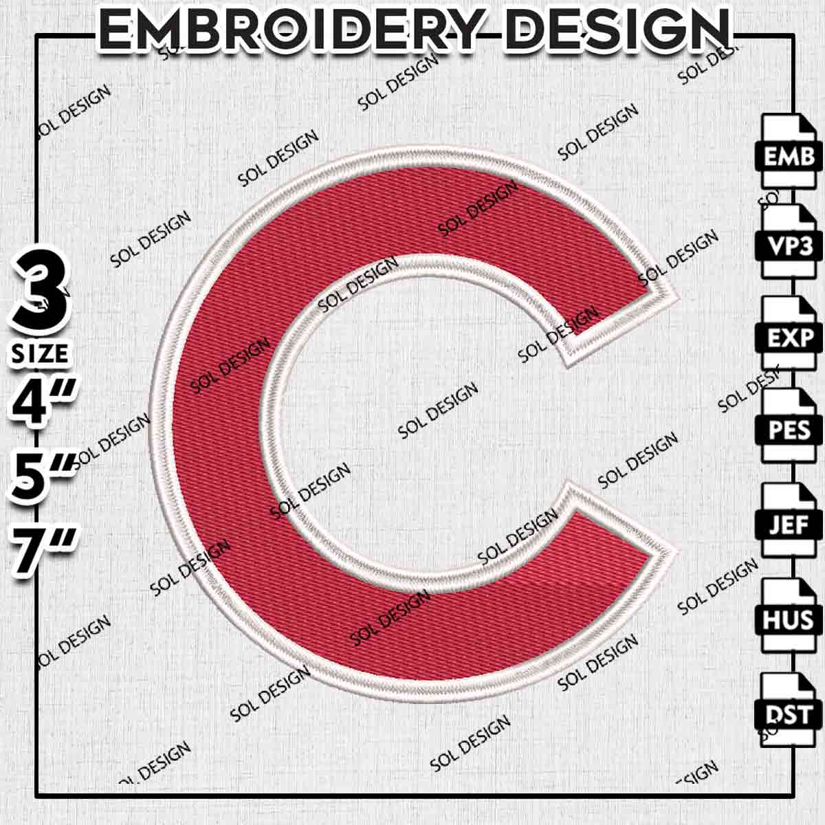 MLB Chicago Cubs Letter C Logo Embroidery Designs, MLB Chicago Cubs ...