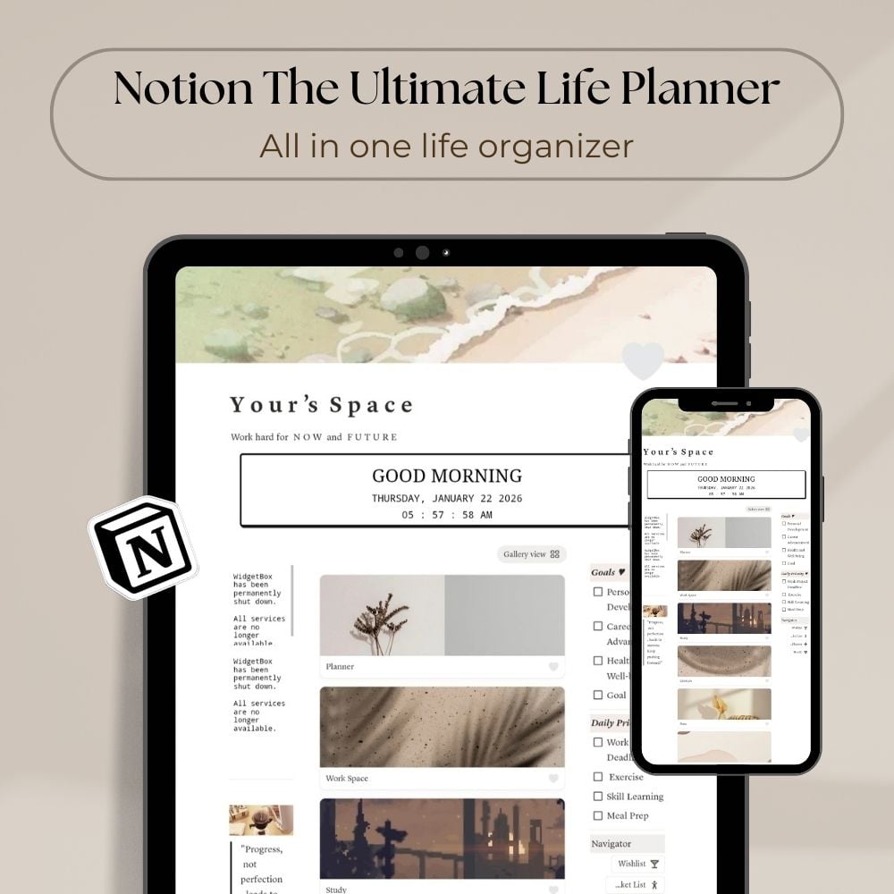 Notion All-in-One Life Planner - Payhip