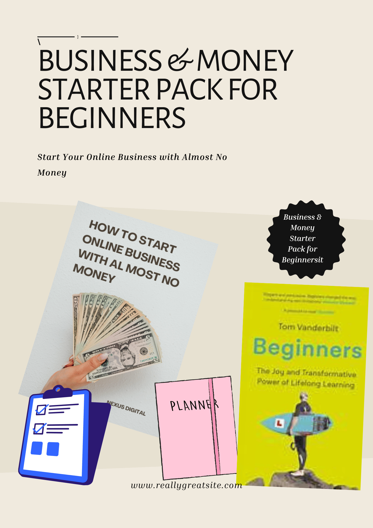 Business & Money Starter Pack for Beginners Start Your Online Business ...