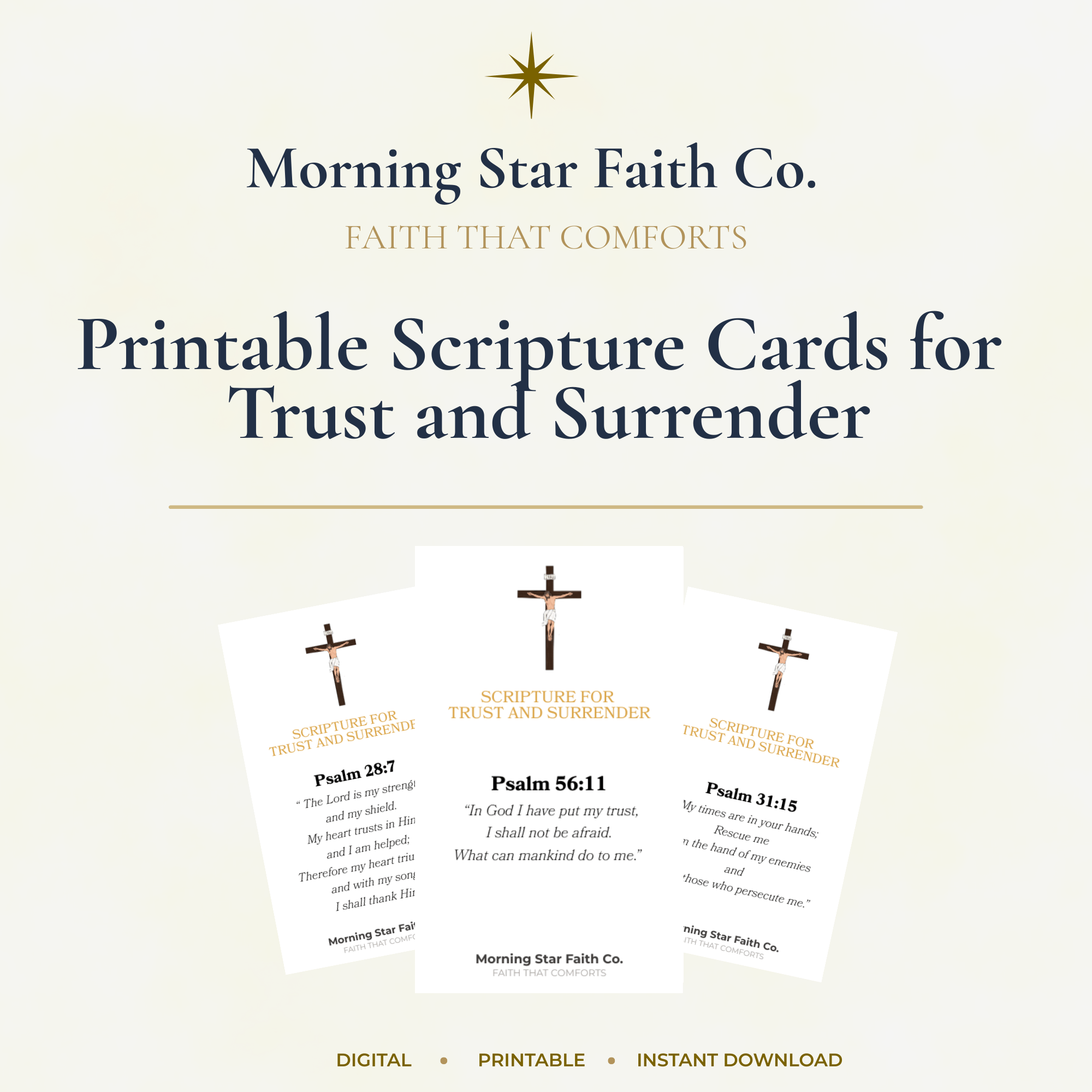 Christian Scripture Cards for Trust and Surrender – Gentle Faith-Based ...