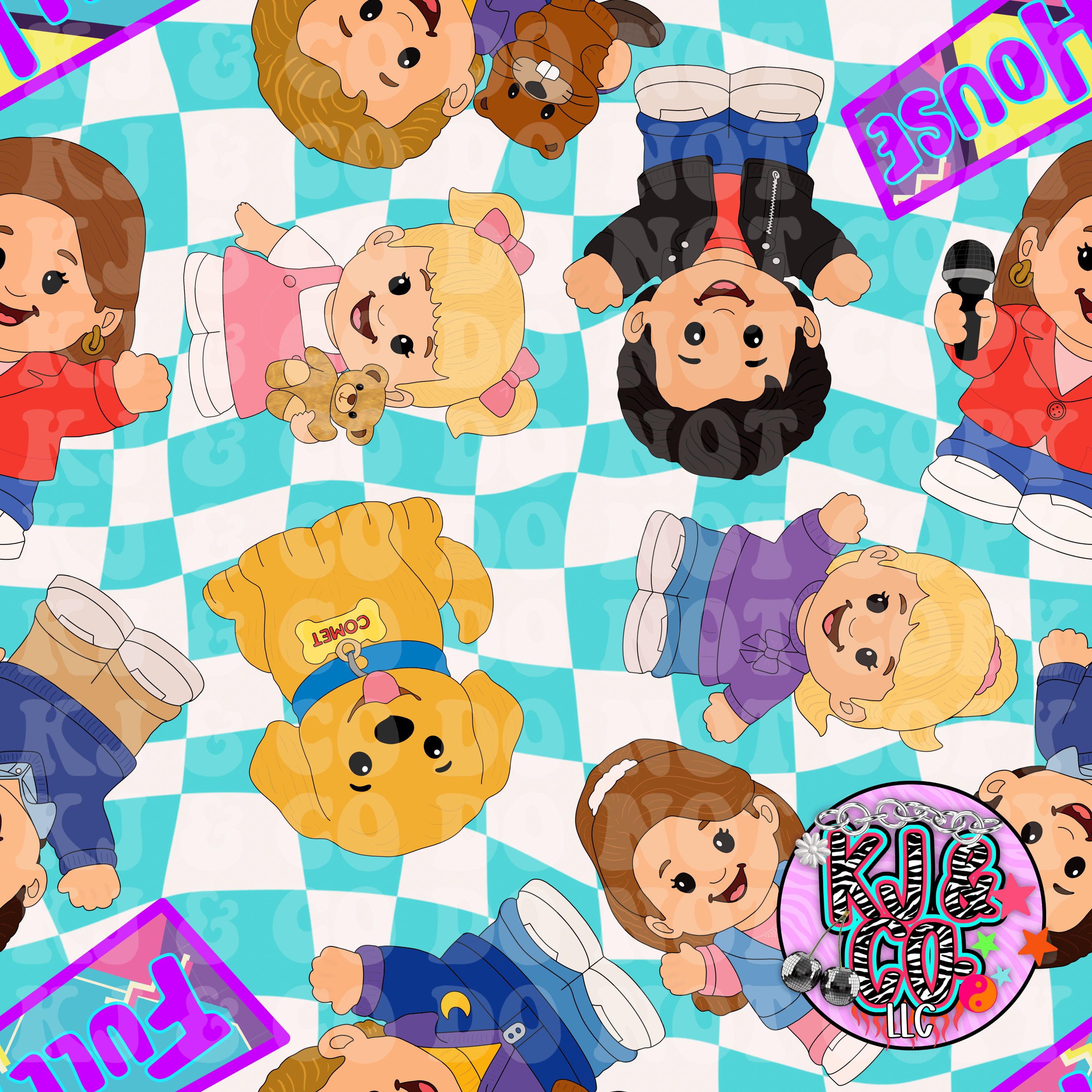 Full House Little People Seamless File - Payhip