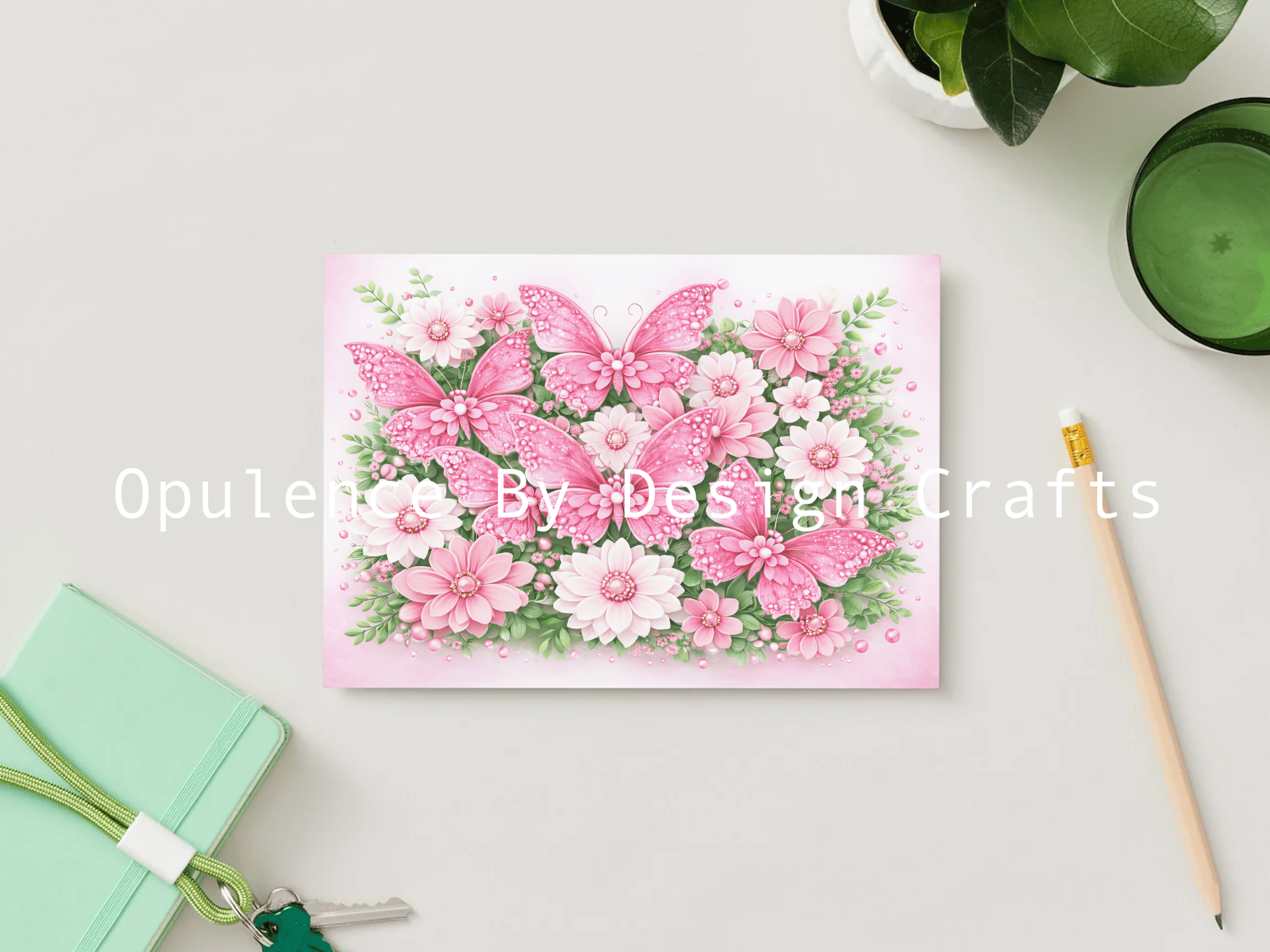 Opulence By Design Designer Papers - Beautiful Blooms and Butterflies ...