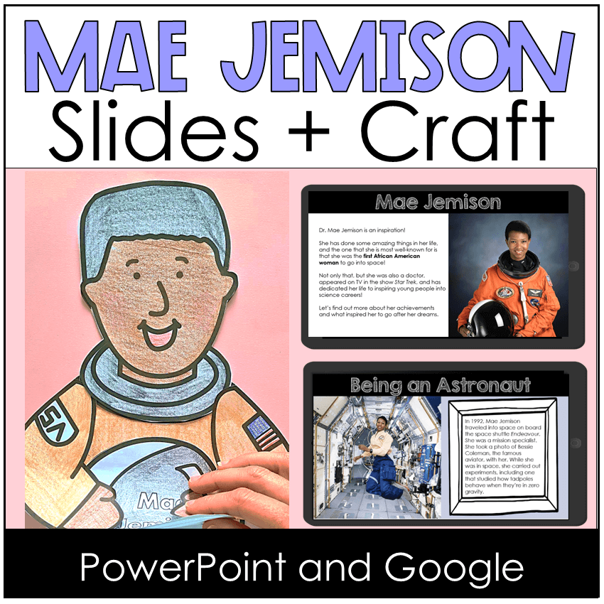 Mae Jemison Digital PowerPoint Google Slides and Writing Craft 2nd, 3rd ...