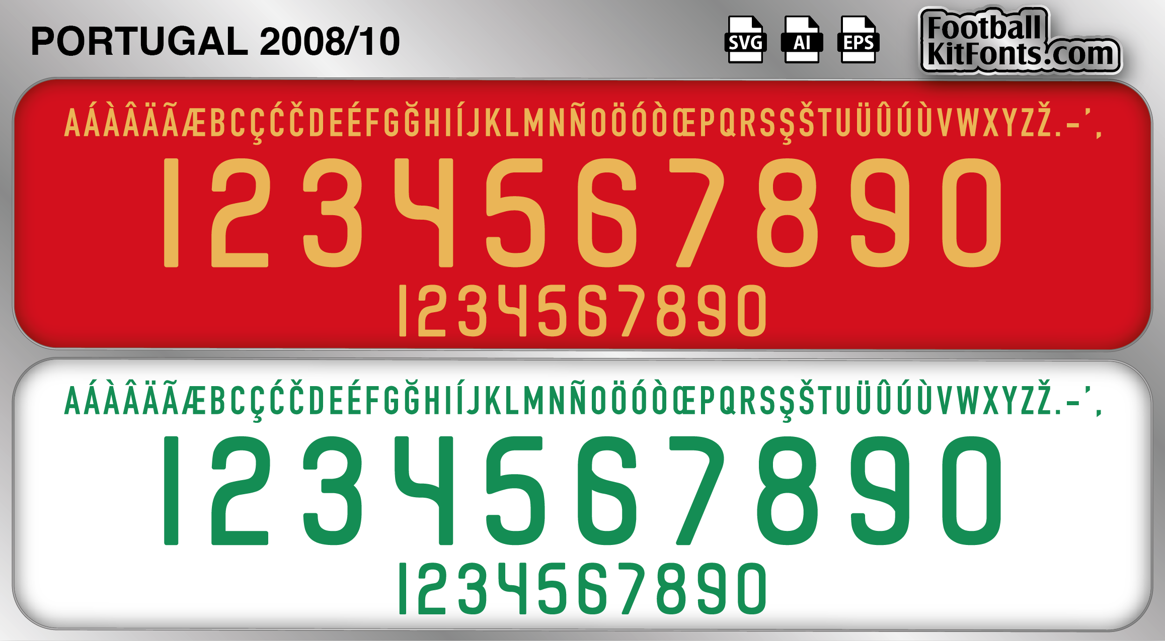 Portugal 2008-10 Vector Font