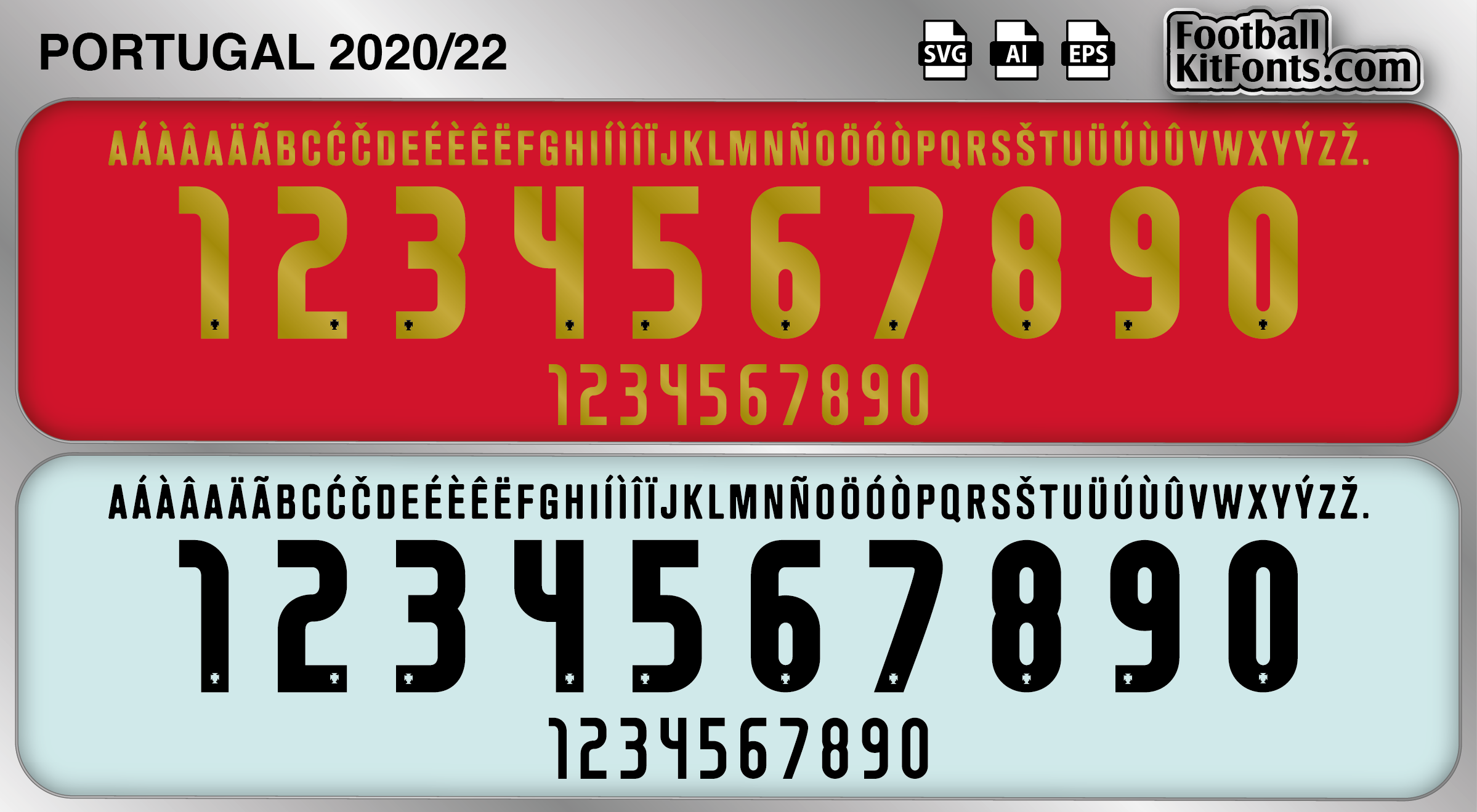 Portugal 2020-22 Vector Font