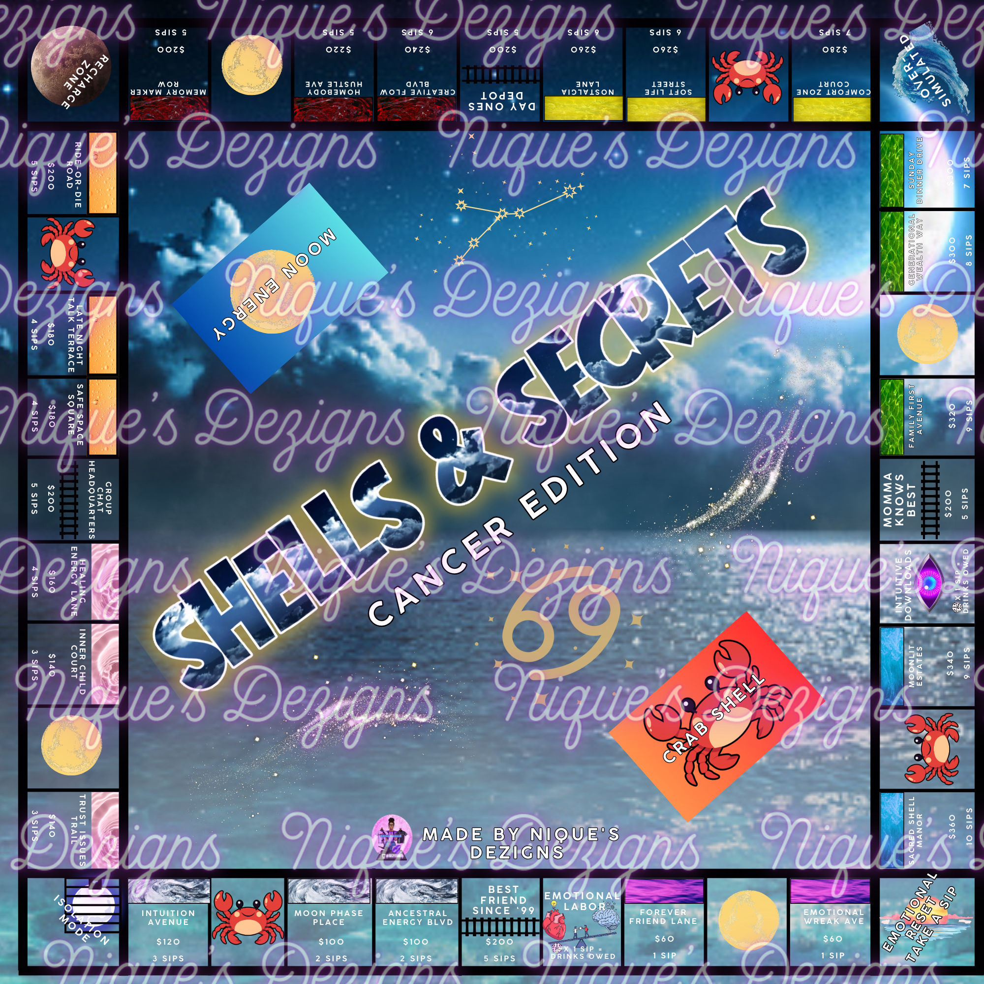 Shells & Secrets: Drinking Cancer Monopoly Game - Payhip