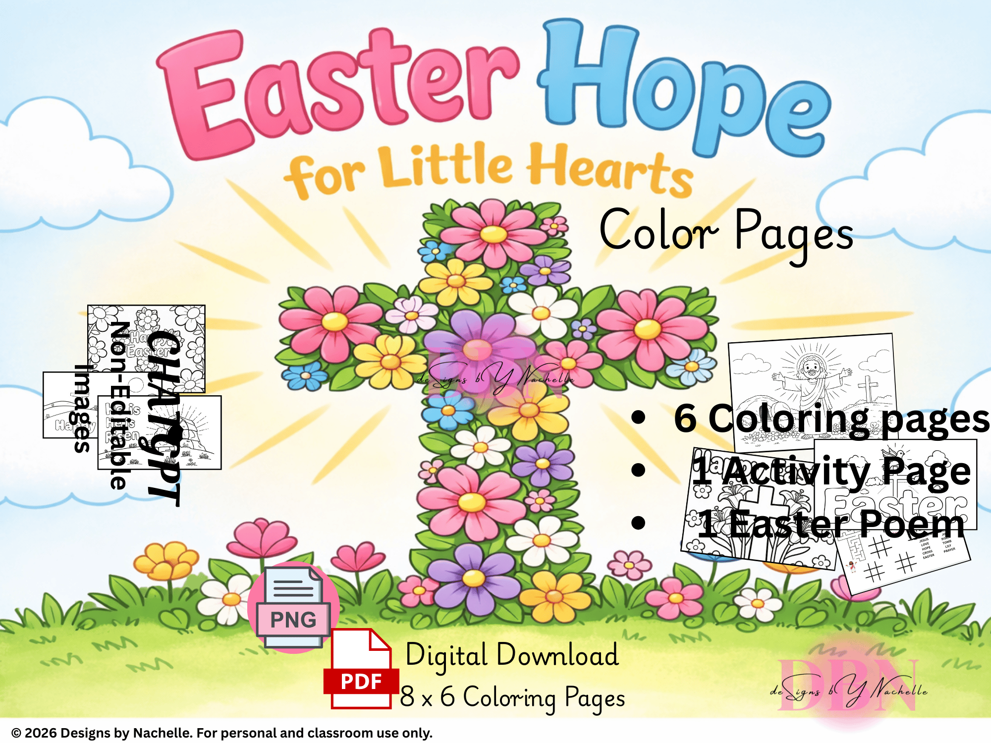 Easter Hope for Little Hearts Coloring Book