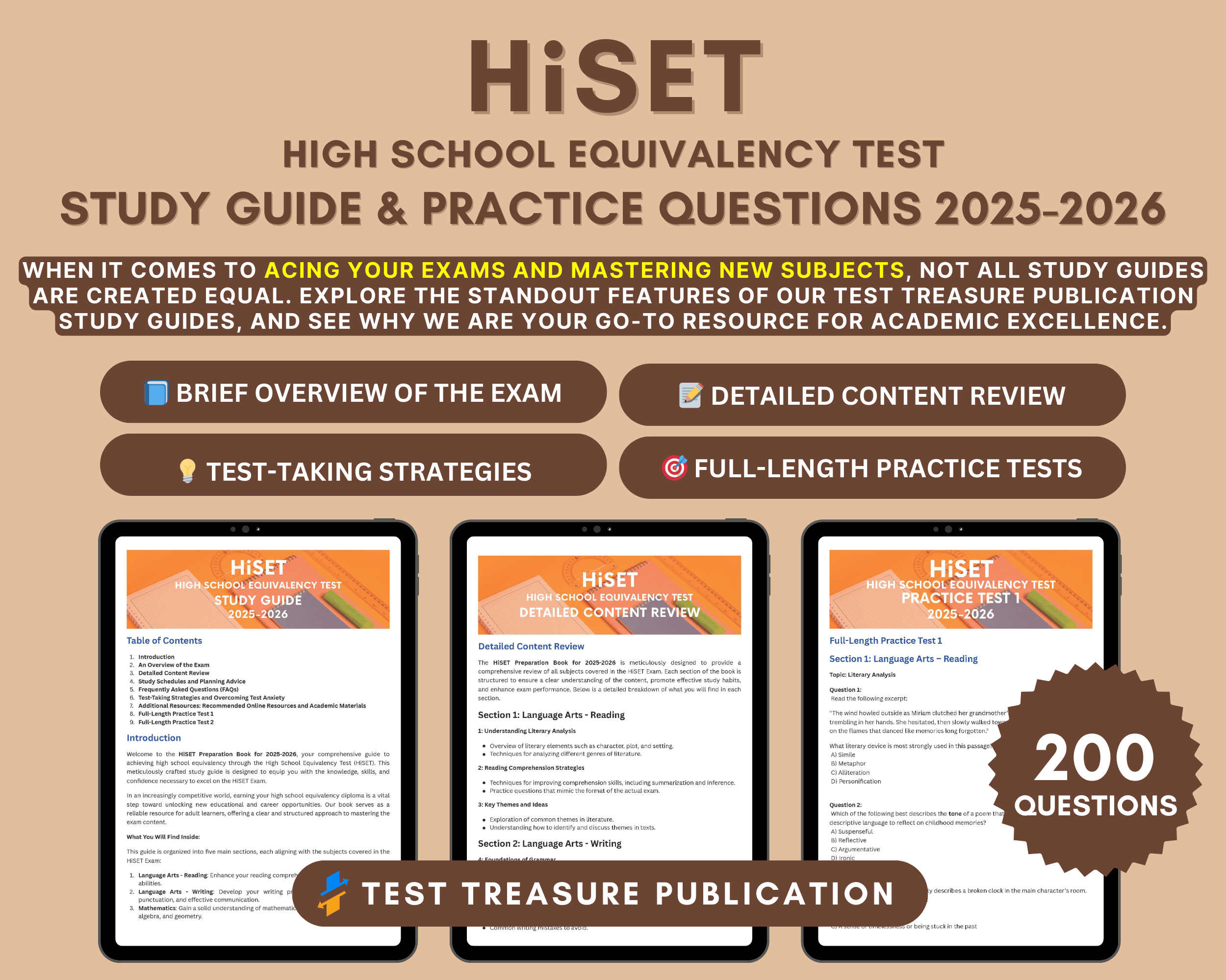 HiSET Exam Study Guide 2025-2026 - Payhip