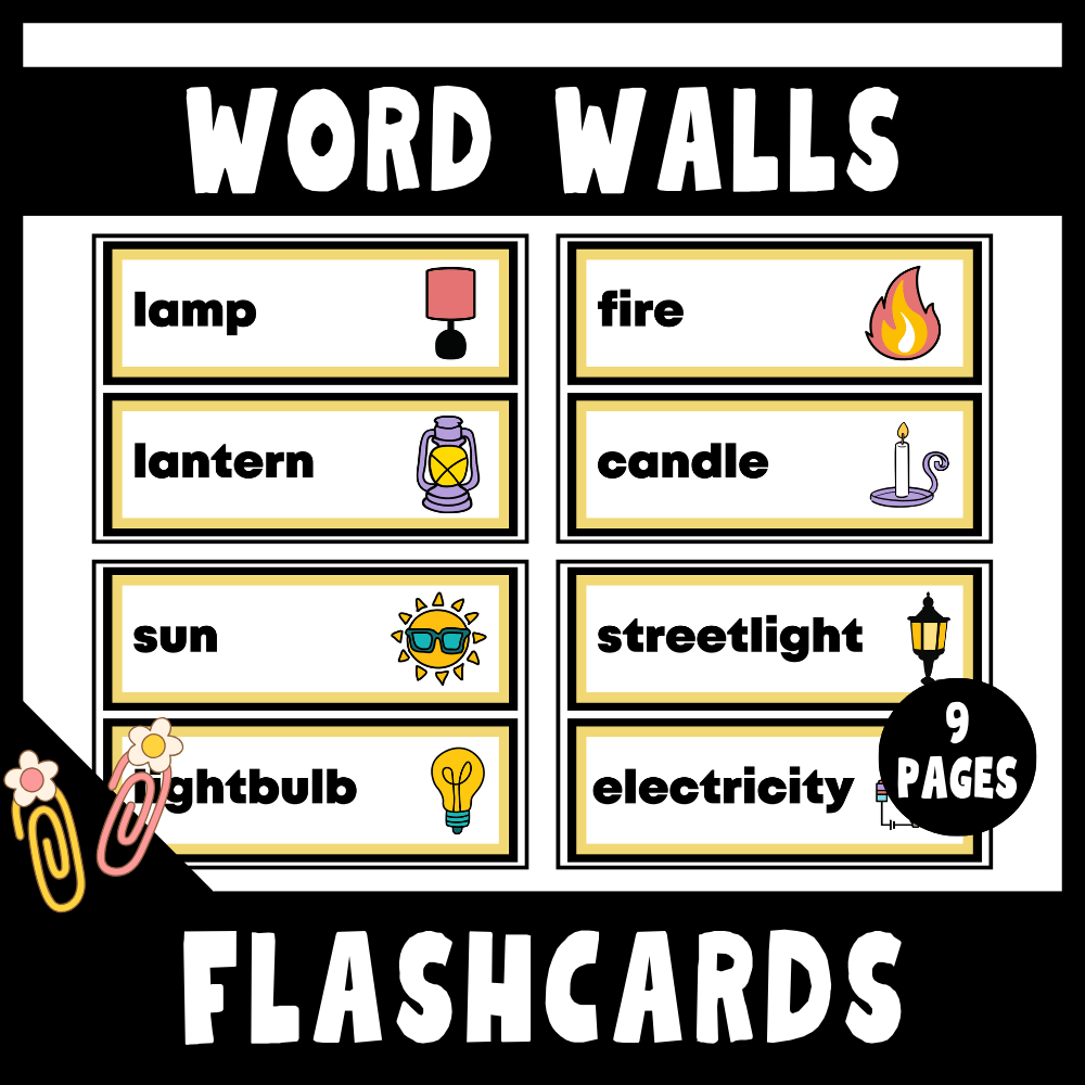 Light Word Wall Flashcards