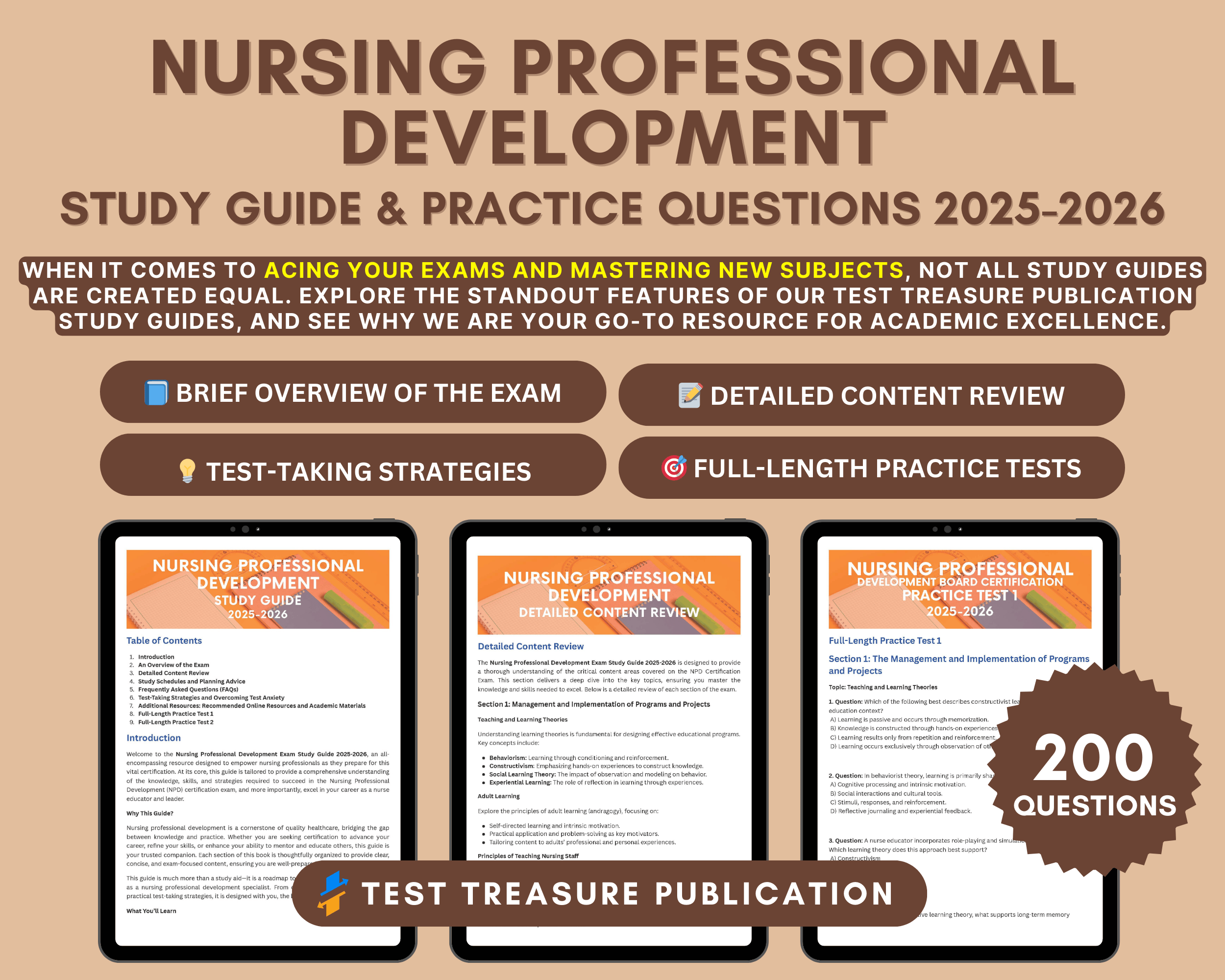 Nursing Professional Development Exam Study Guide 2025-2026 - Payhip