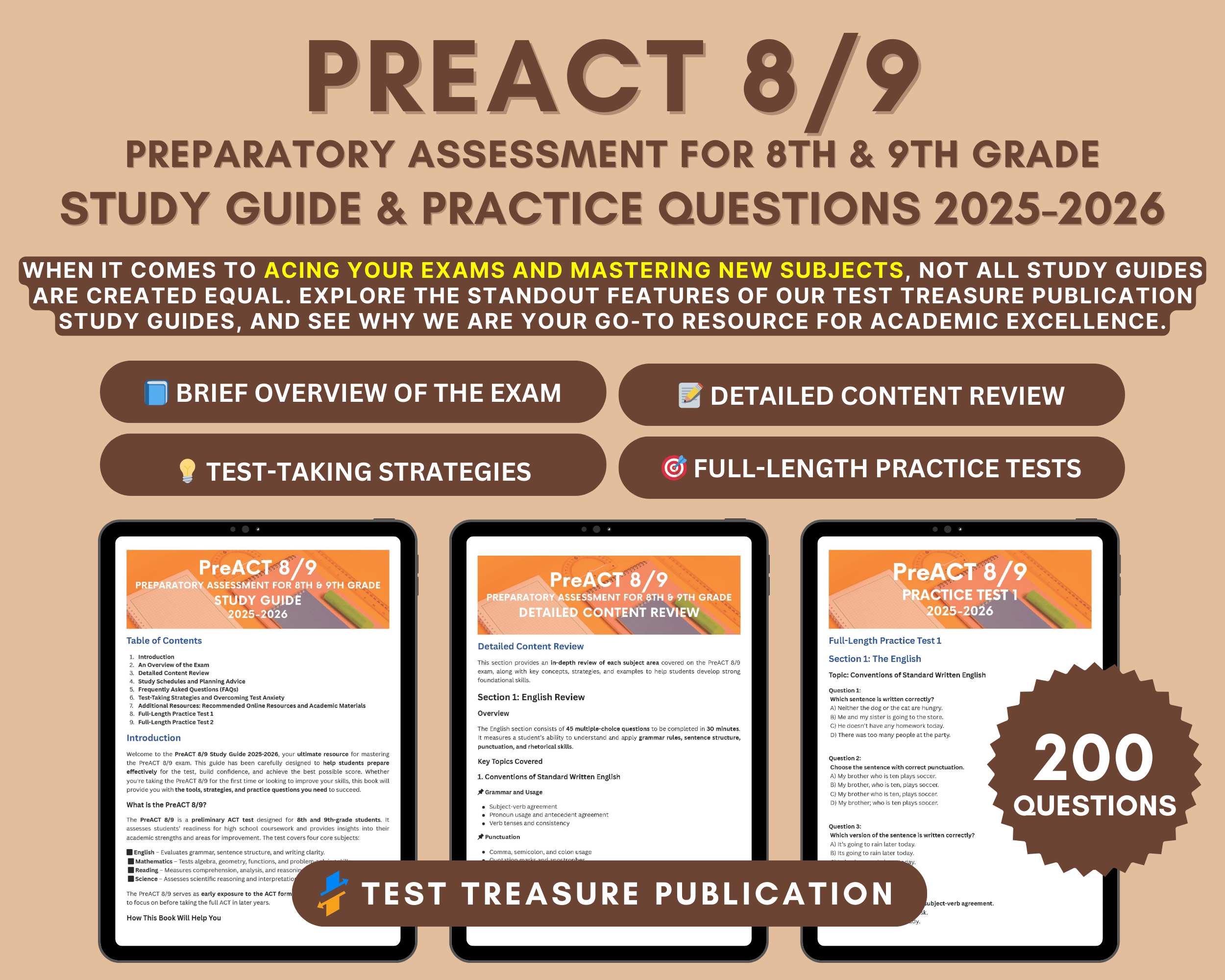 PreACT 8/9 Study Guide 2025-2026 - Payhip