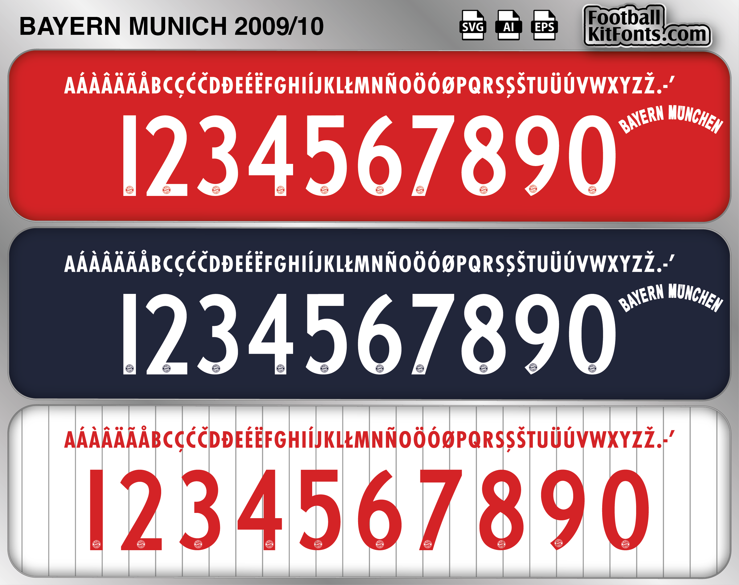 Bayern Munich 2009-10 Vector Font