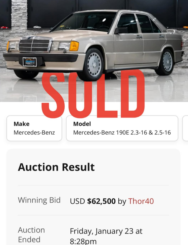 Mercedes-Benz 190E 2.3-16 Values: We Flagged It Before the Market Did