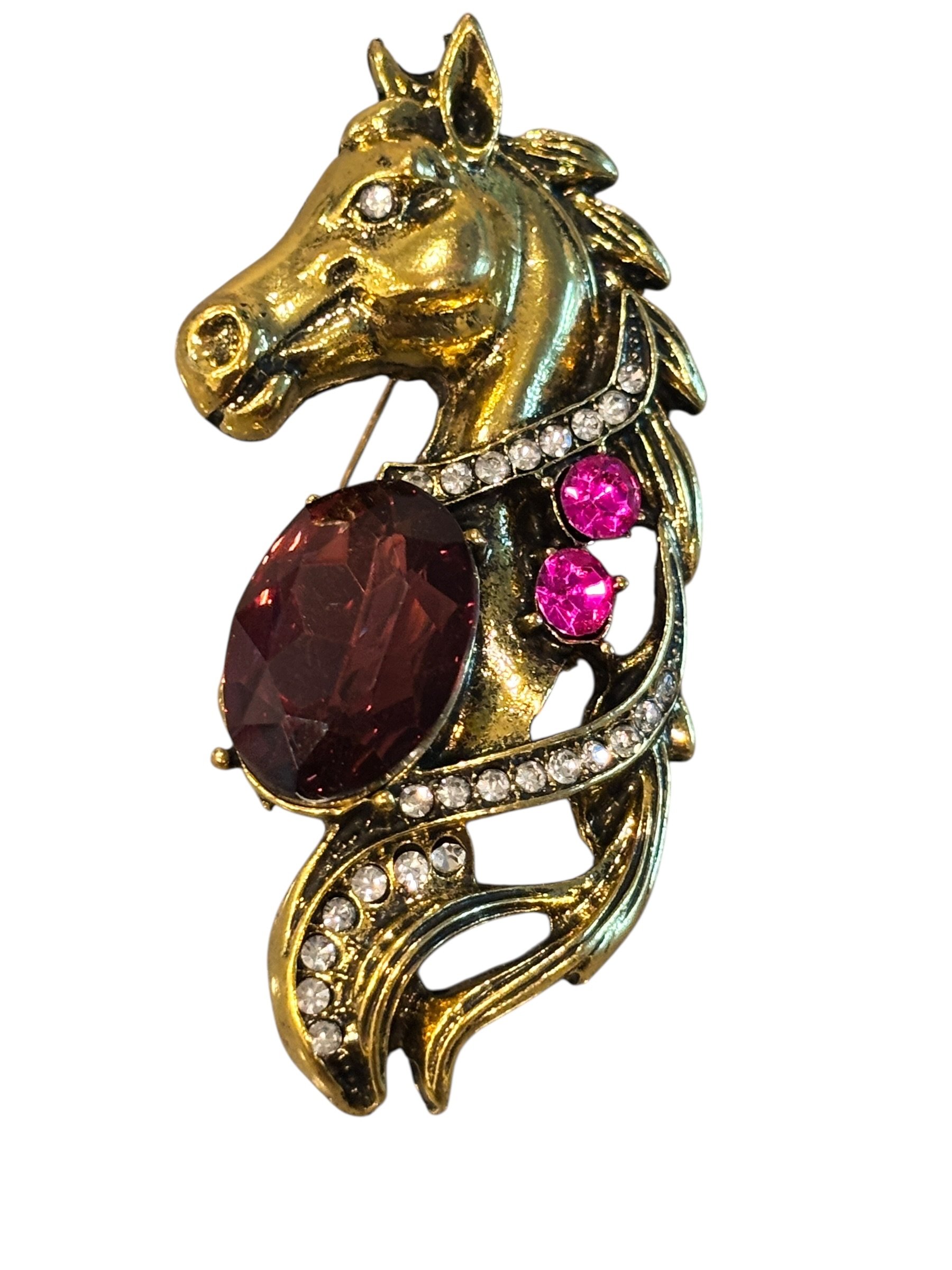 Horse Head Statement Brooch - Payhip