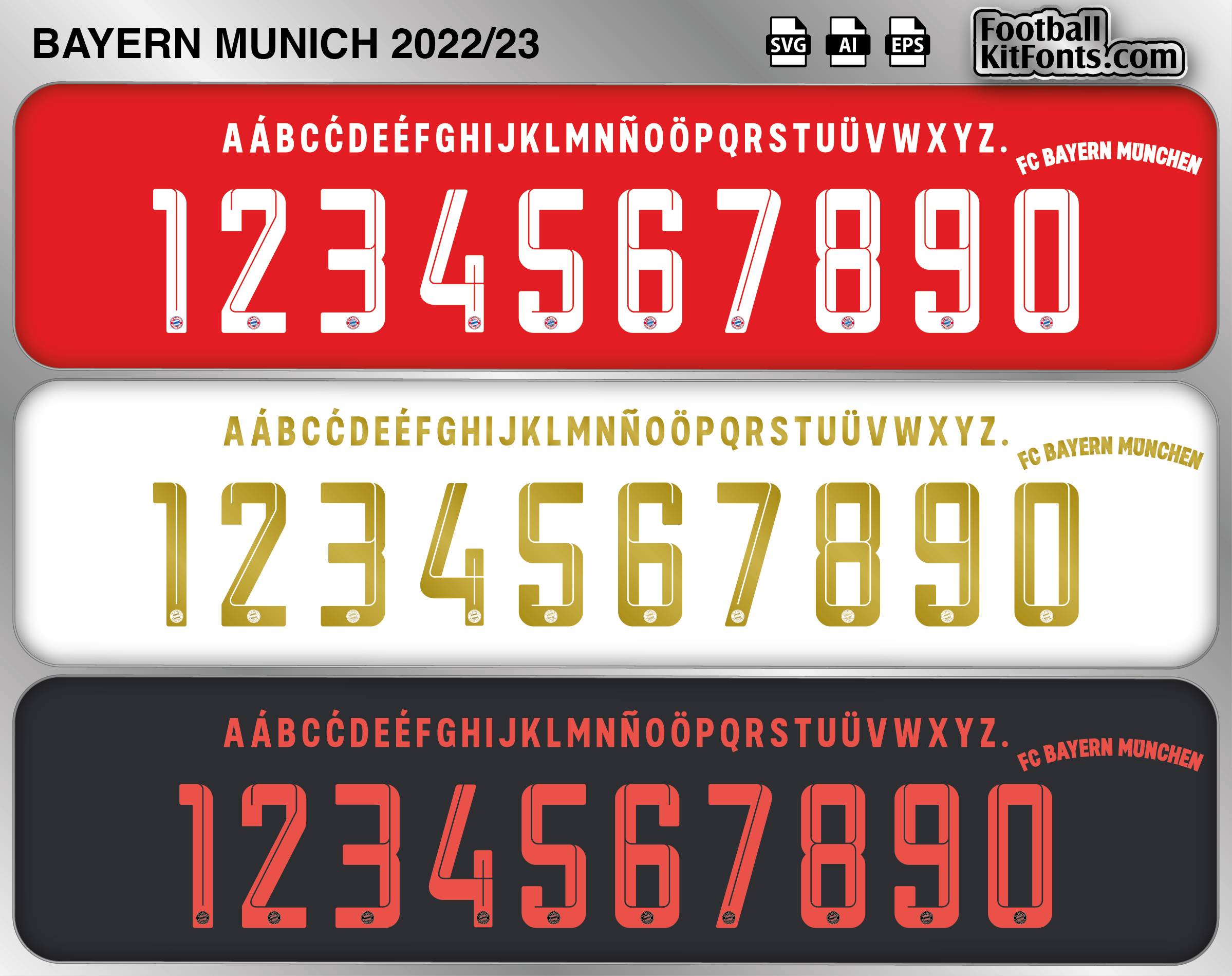 Bayern Munich 2022-23 Vector Font