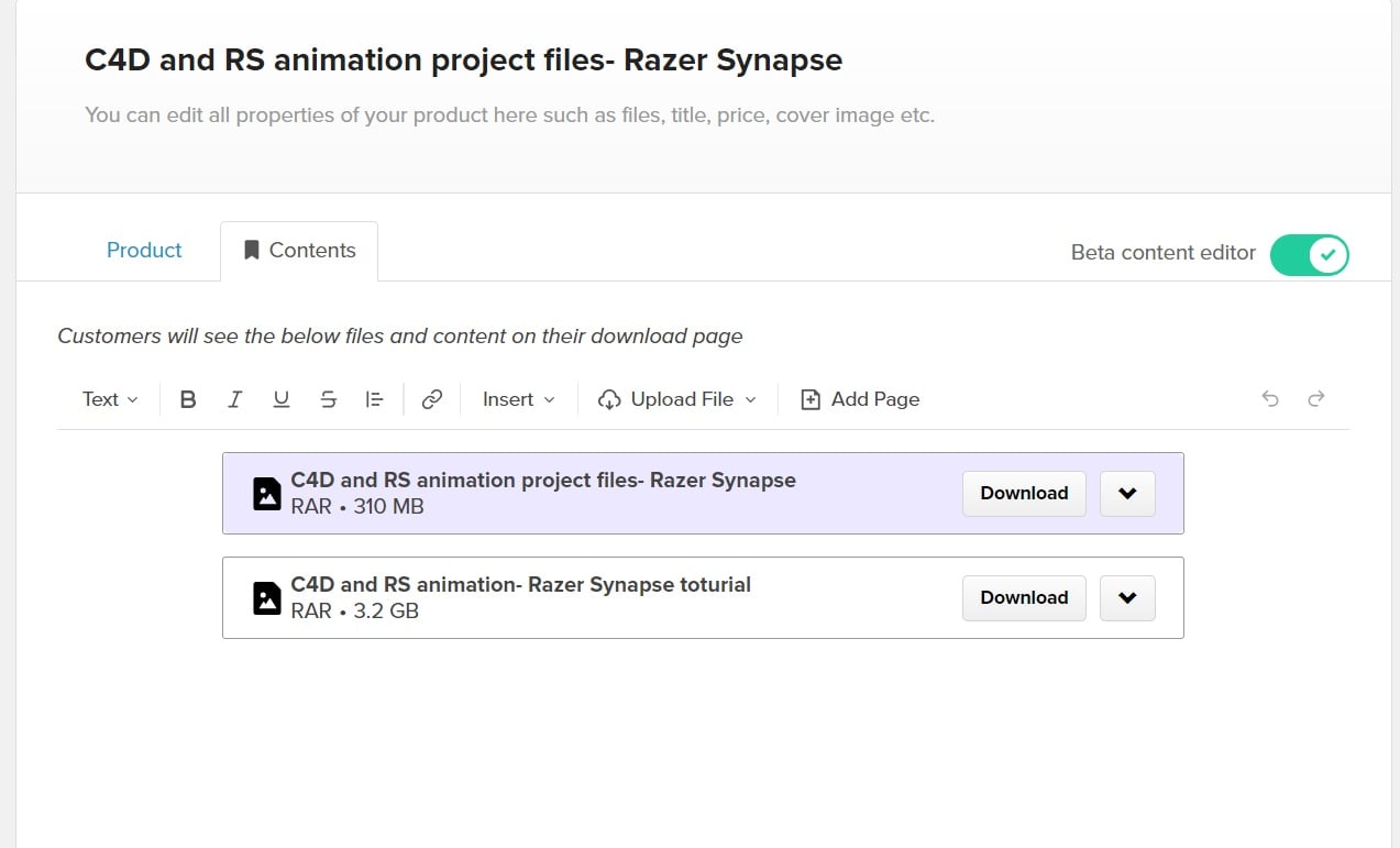 C4D and RS animation project files- Razer Synapse