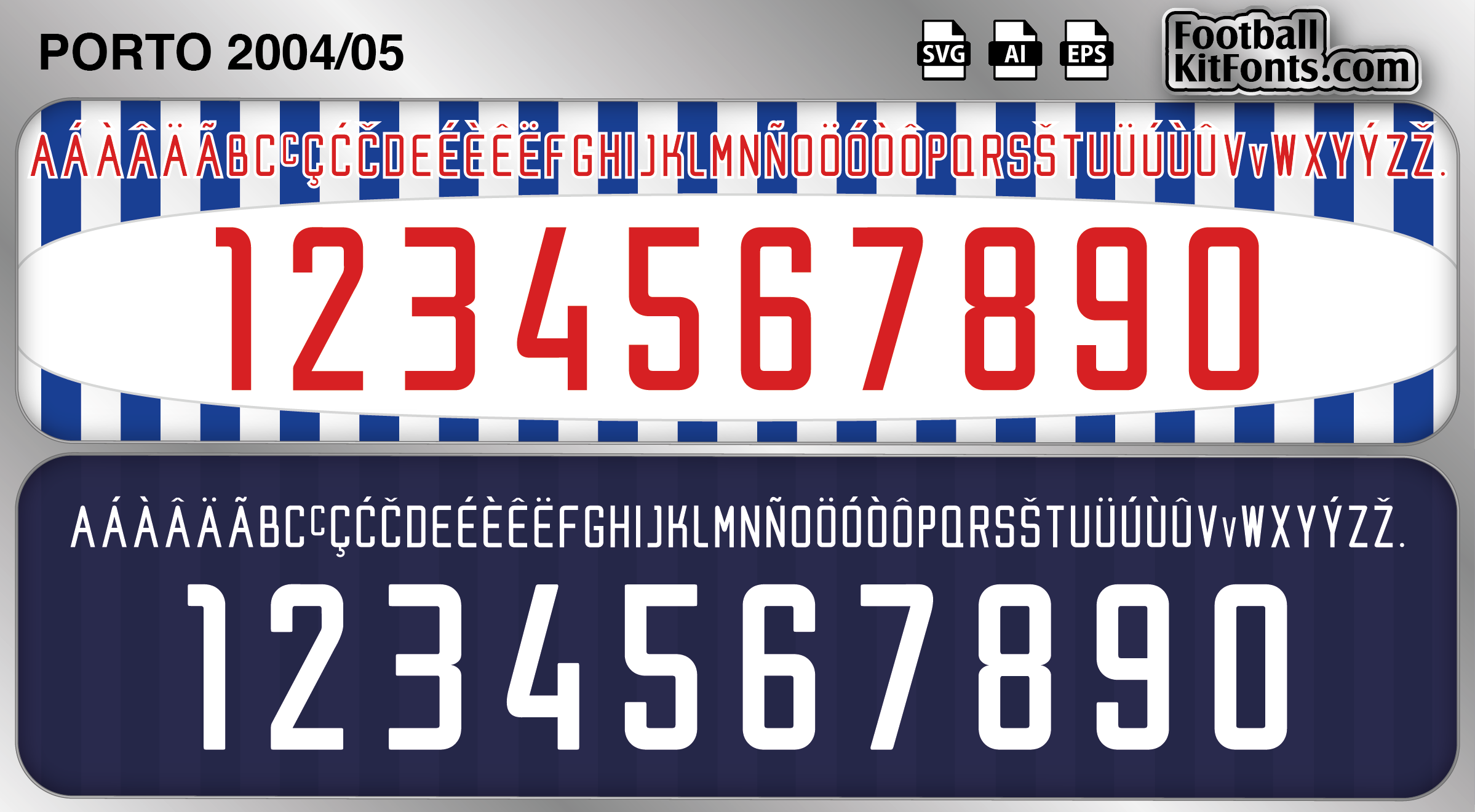 Porto 2004-05 Vector Font
