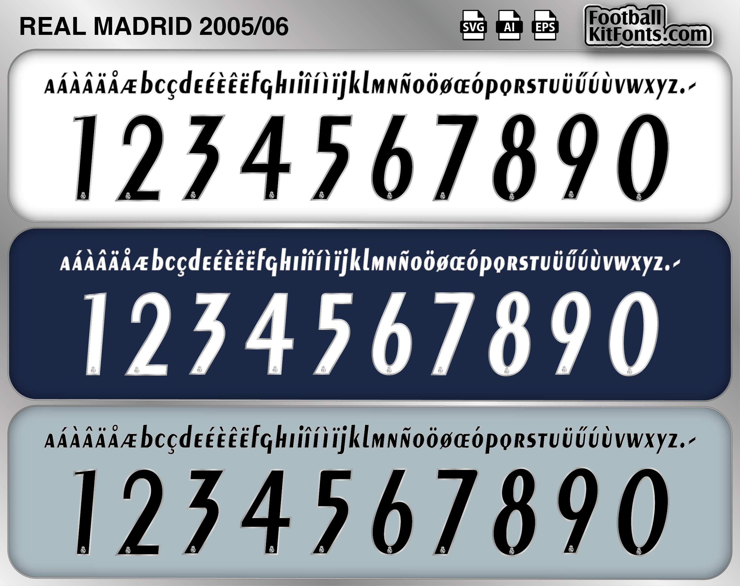 Real Madrid 2005-06 Vector Font