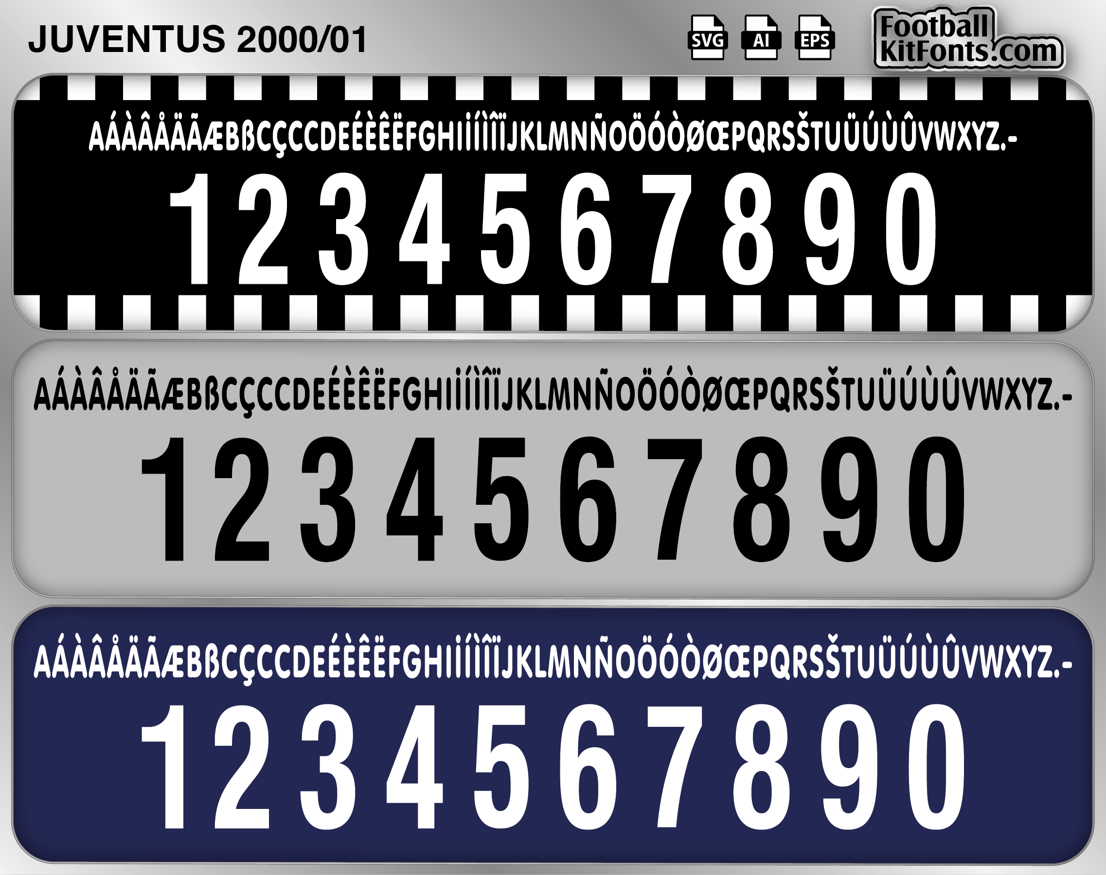 Juventus 2000-01 Vector Font