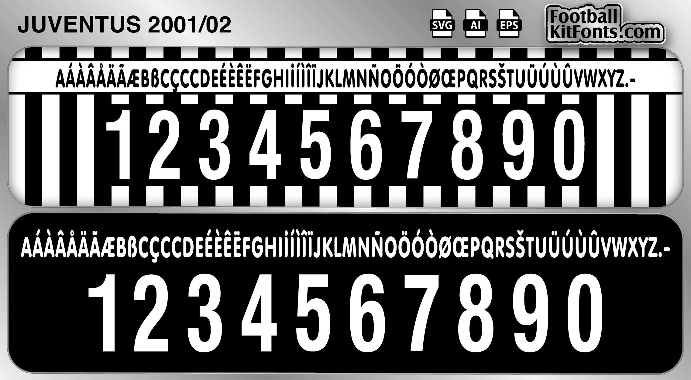 Juventus 2001-02 Vector Font