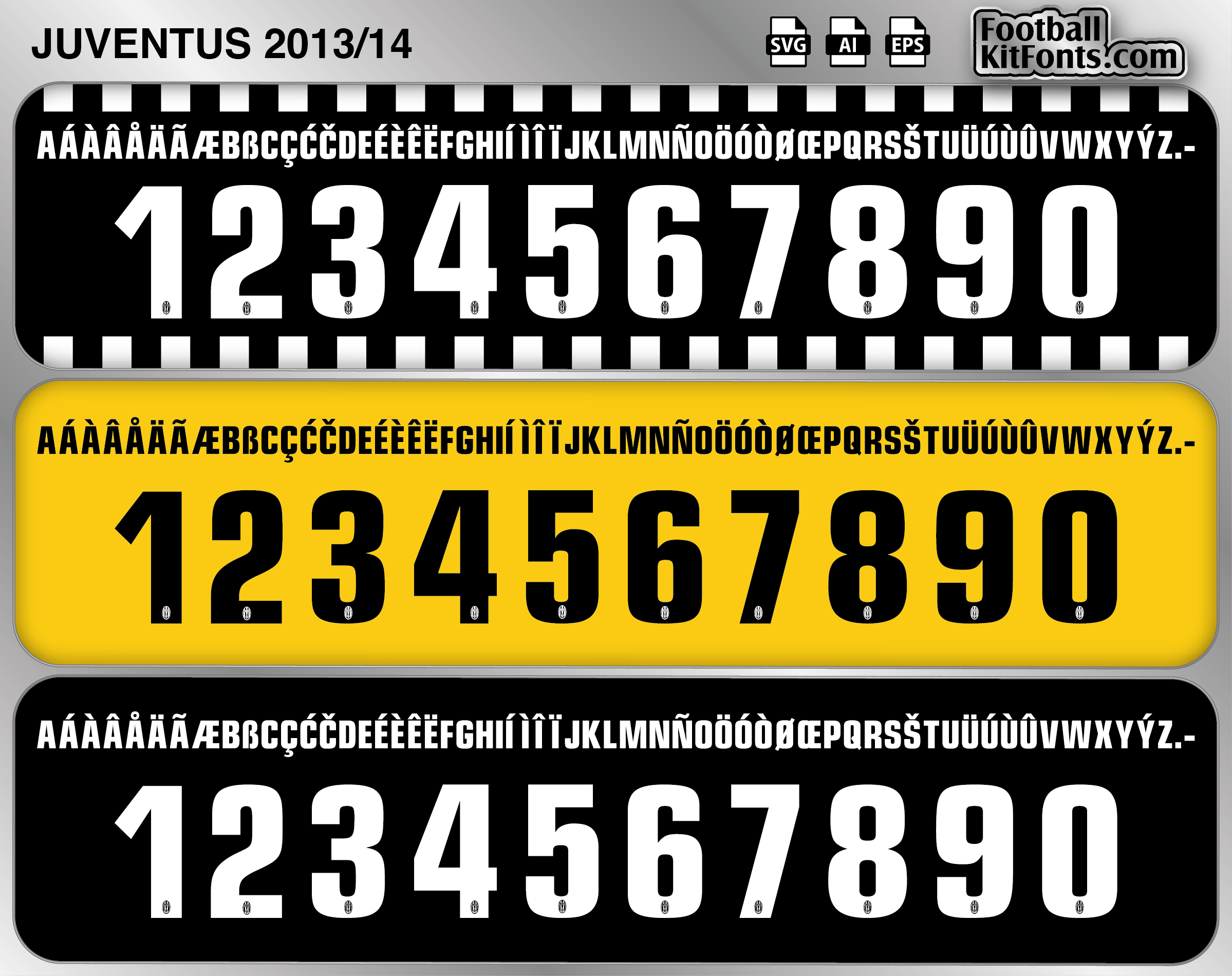 Juventus 2013-14 Vector Font