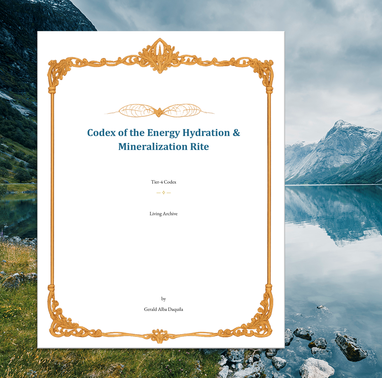 [Digital Edition] T4 Codex: Energy Hydration & Mineralization Rite - Payhip