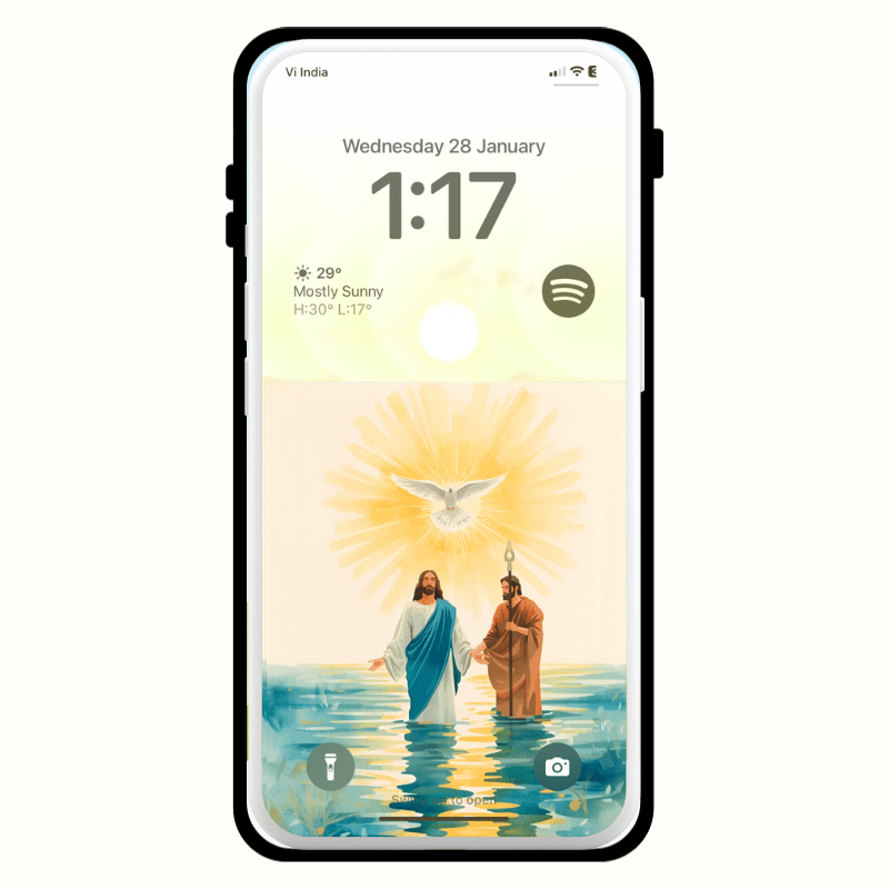 Baptism of Jesus Christ Wallpaper | John the Baptist Christian Art