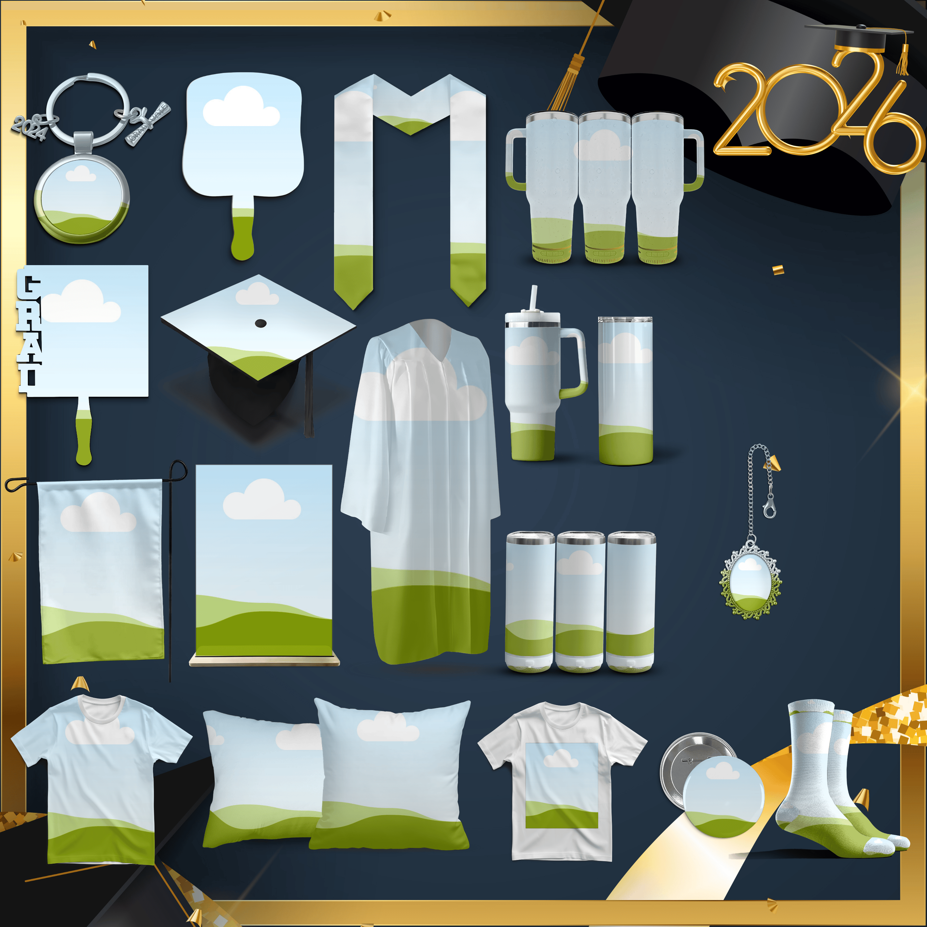 Graduation Mock-Up Bundle | 26 Pages Included | Canva Template - Payhip