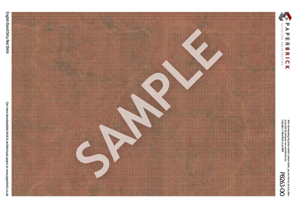 Paper Brick | Printable Brick Papers & Textures For Model Buildings ...
